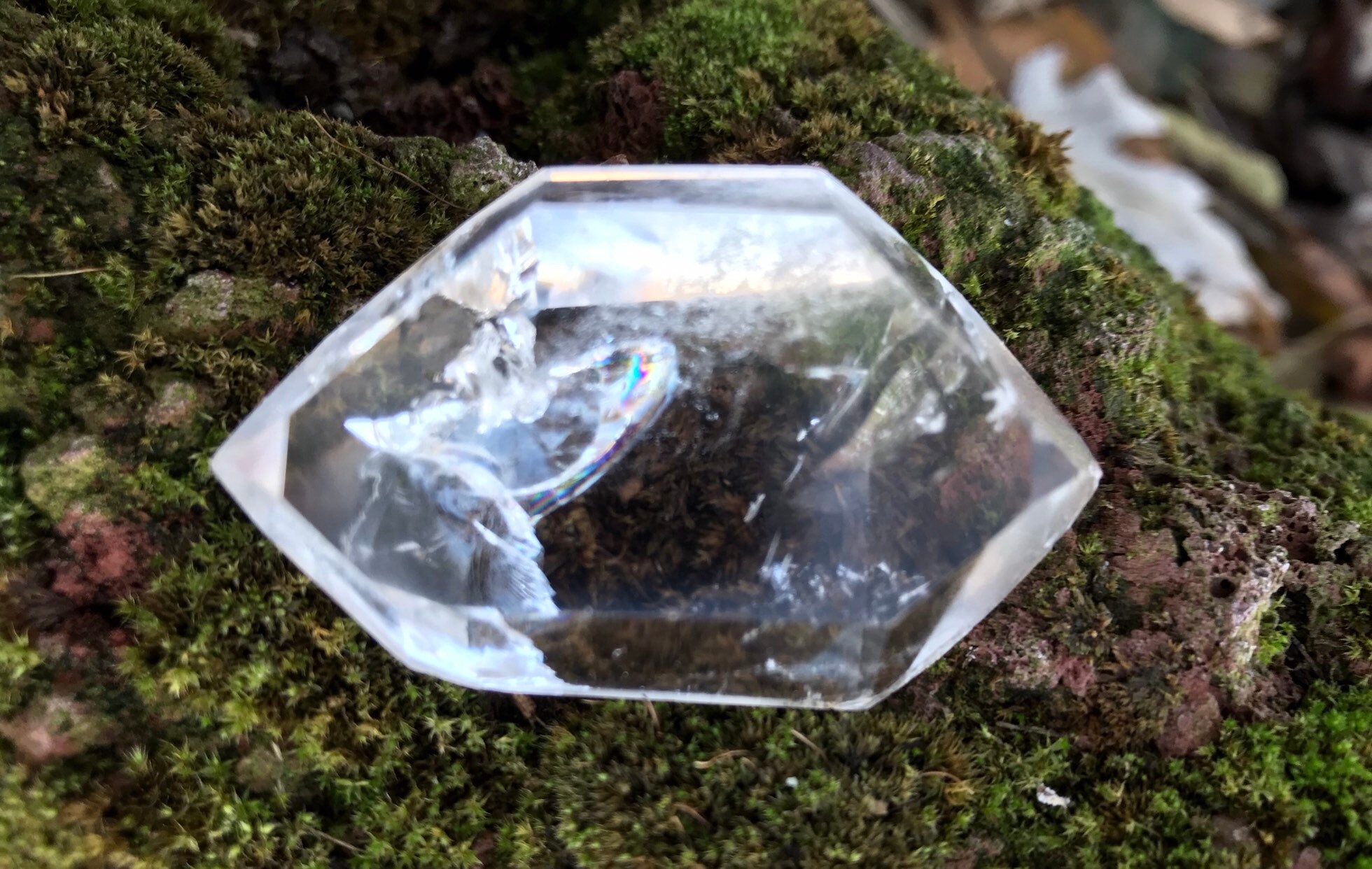 DT Tabular Rainbow Quartz, Polished, Silver Veils, Brazil, 38.4 Grams ...