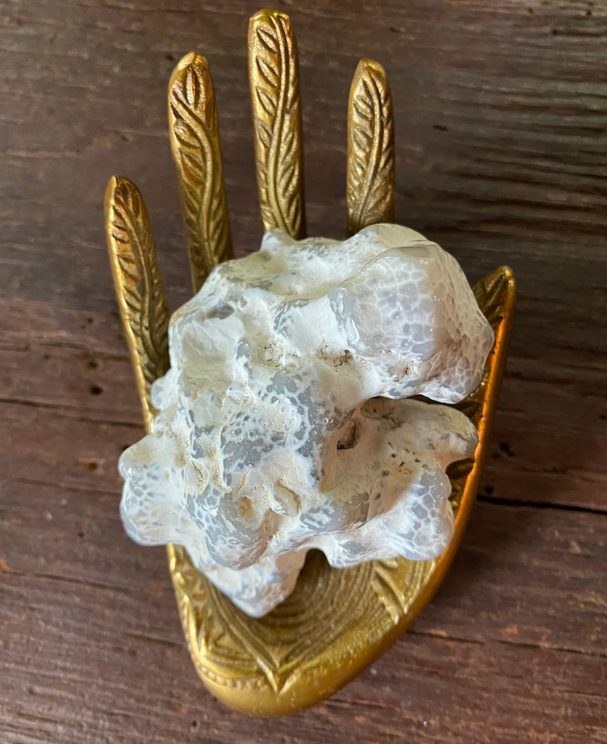 1/2 LB-SNAKESKIN AGATE, Knobby Palm Stone, Polished, 195.60 Grams ...