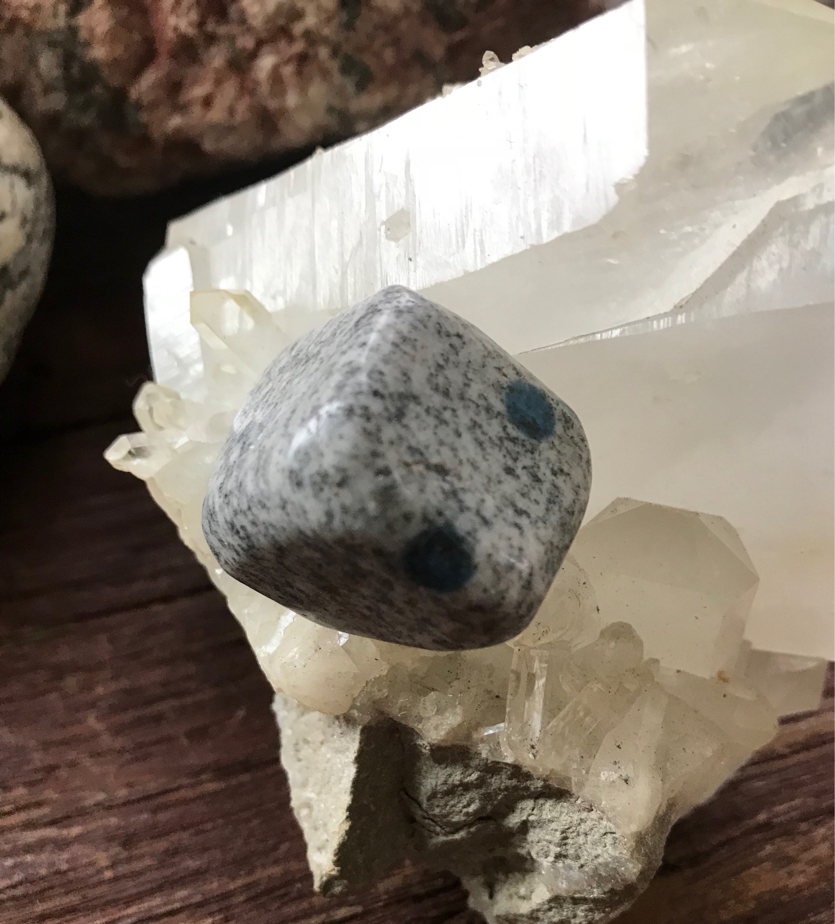 K2 Stone, Azurite in Granite, K2 Mountain, Pakistan, Polished, 22.8 ...