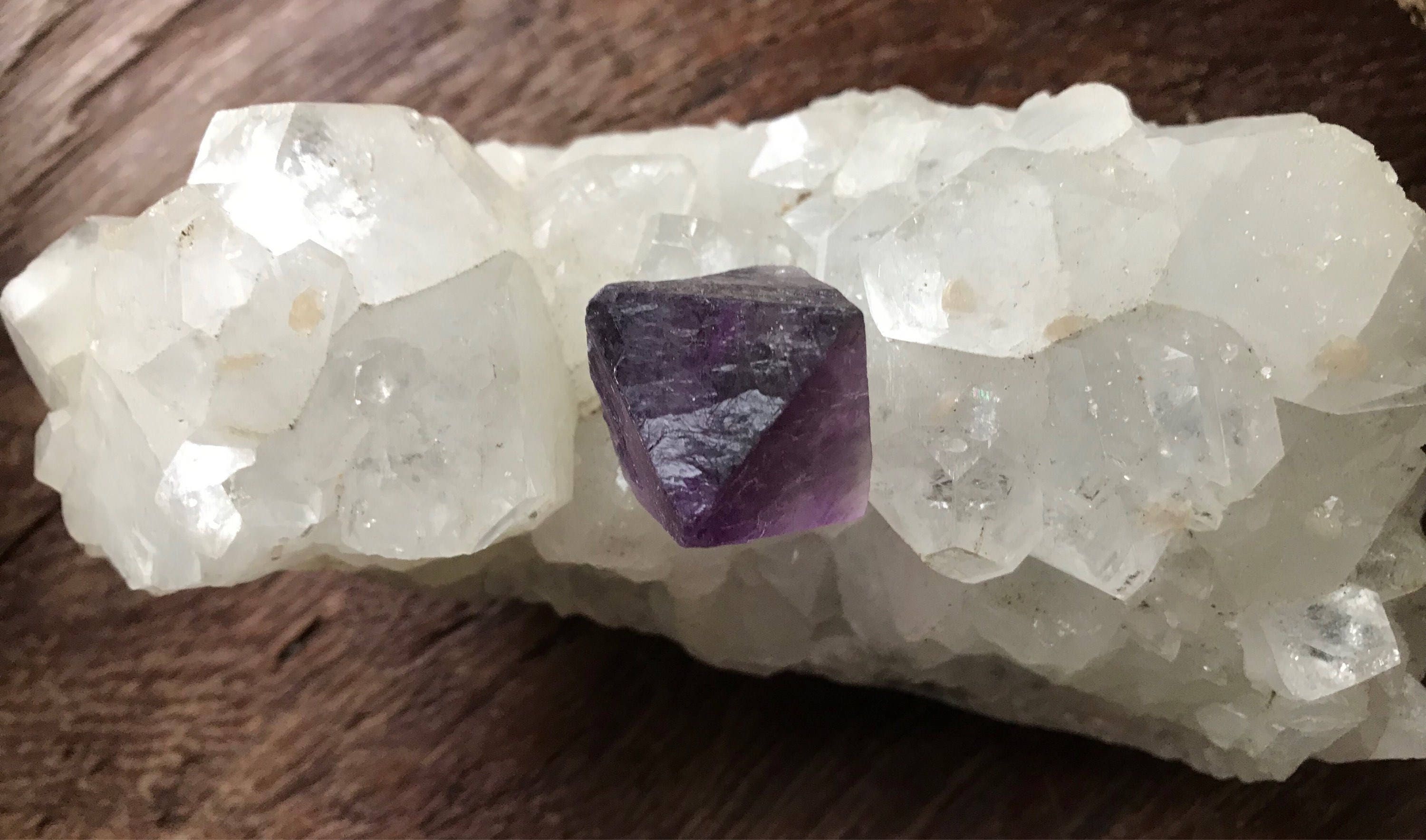 Fluorite, Violet, Raw Octahedron, Mine Fresh, 22.1 Grams, CR2672
