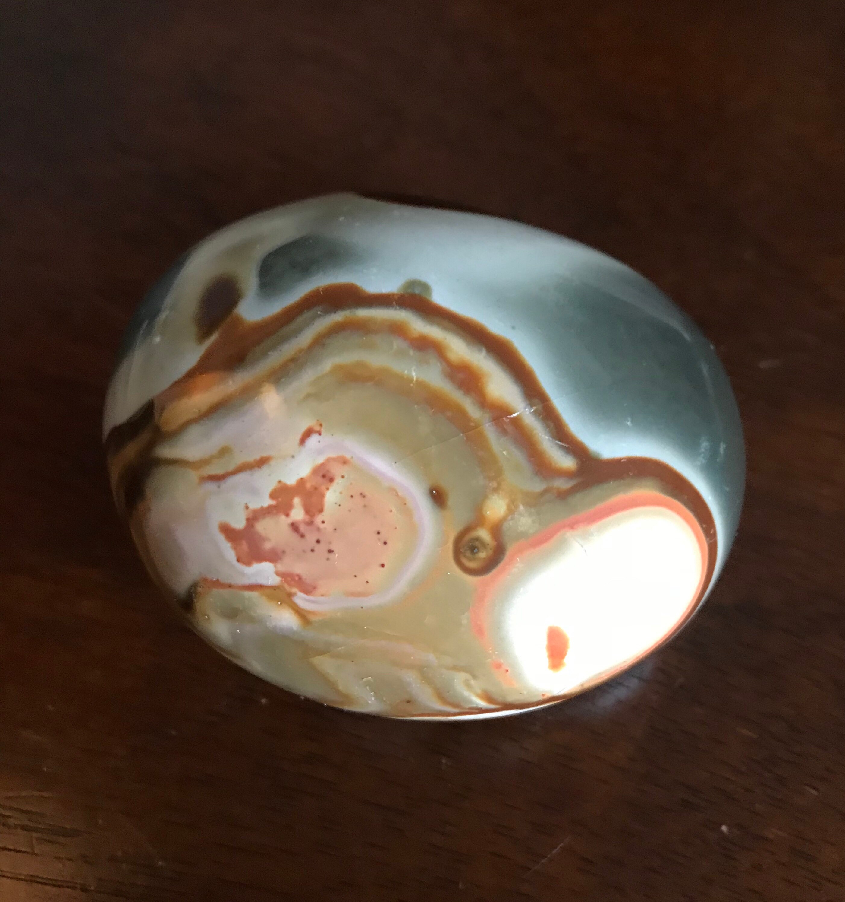 1/2 LB Large Polychrome Jasper, Polished Palm Stone, Madagascar, 244.3 ...
