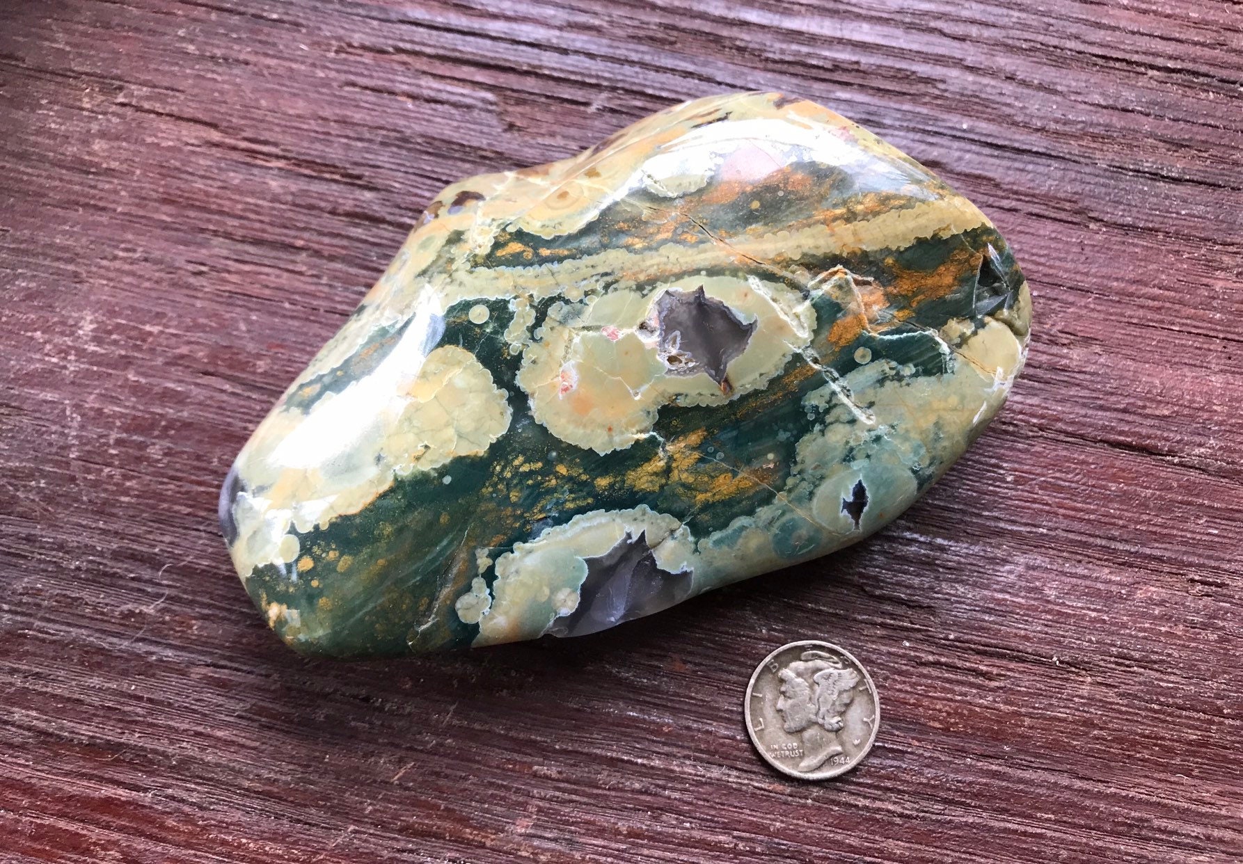 Sold to Kathleen 1/9*1/2 LBS Rainforest Jasper 223.9 Grams, 7.9 Ounces ...