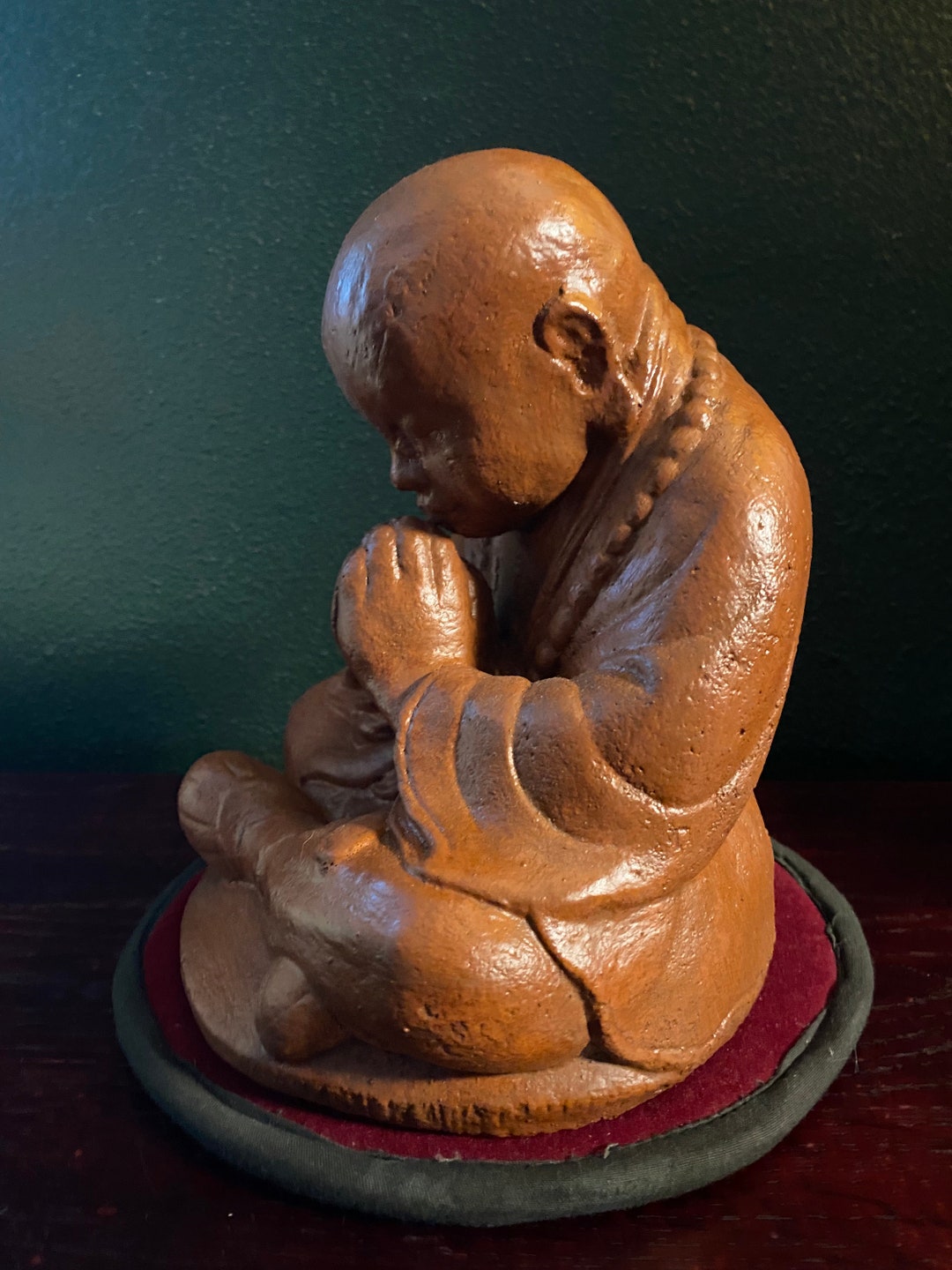 Praying Monk 8 LBS Hand Cast Volcanic Stone Indonesia - Etsy
