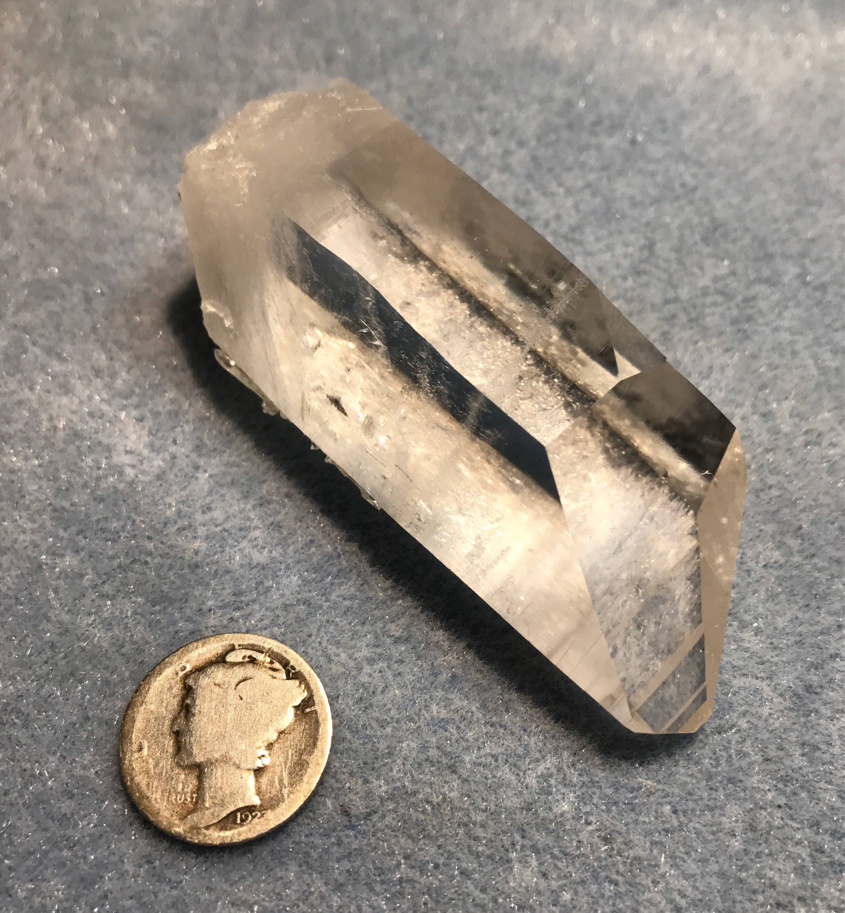 Raw Quartz Single Crystal Point, Arkansas, 63.1 Grams, CR2050