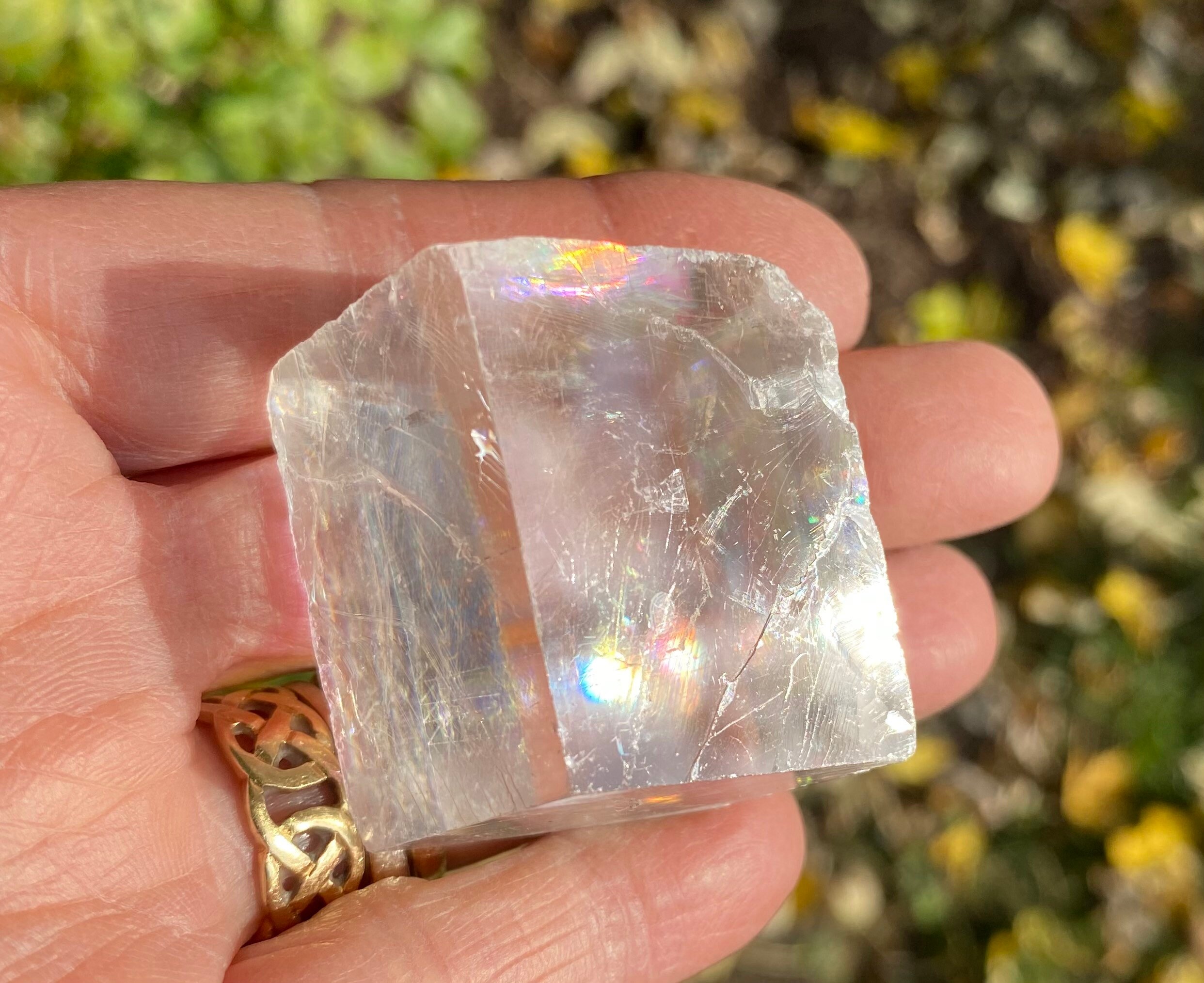 CALCITE, Optical, aka Viking Sunstone, Raw, Silver Veils, Rainbow ...