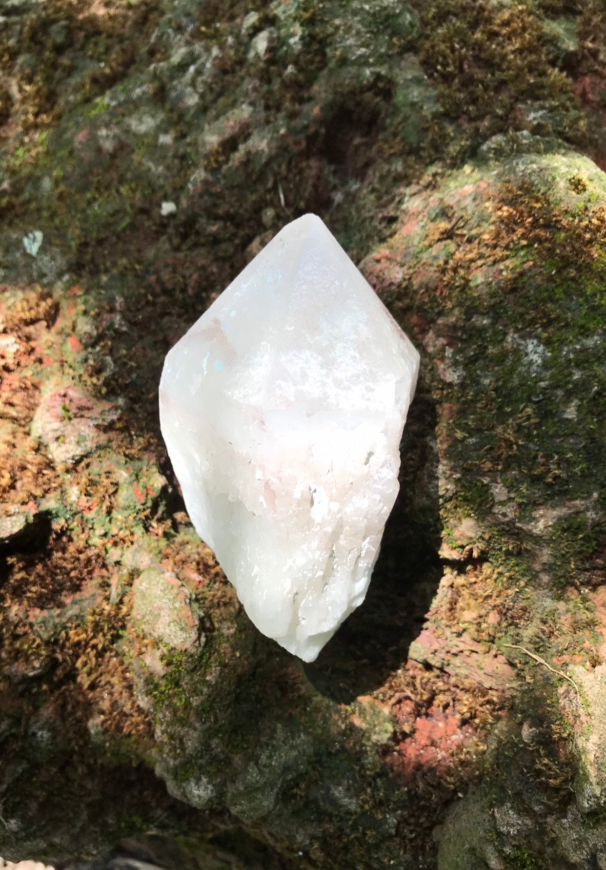 1/3 LBS Candle Quartz, Raw Elestial, Bridge, Pink Hematite Included ...