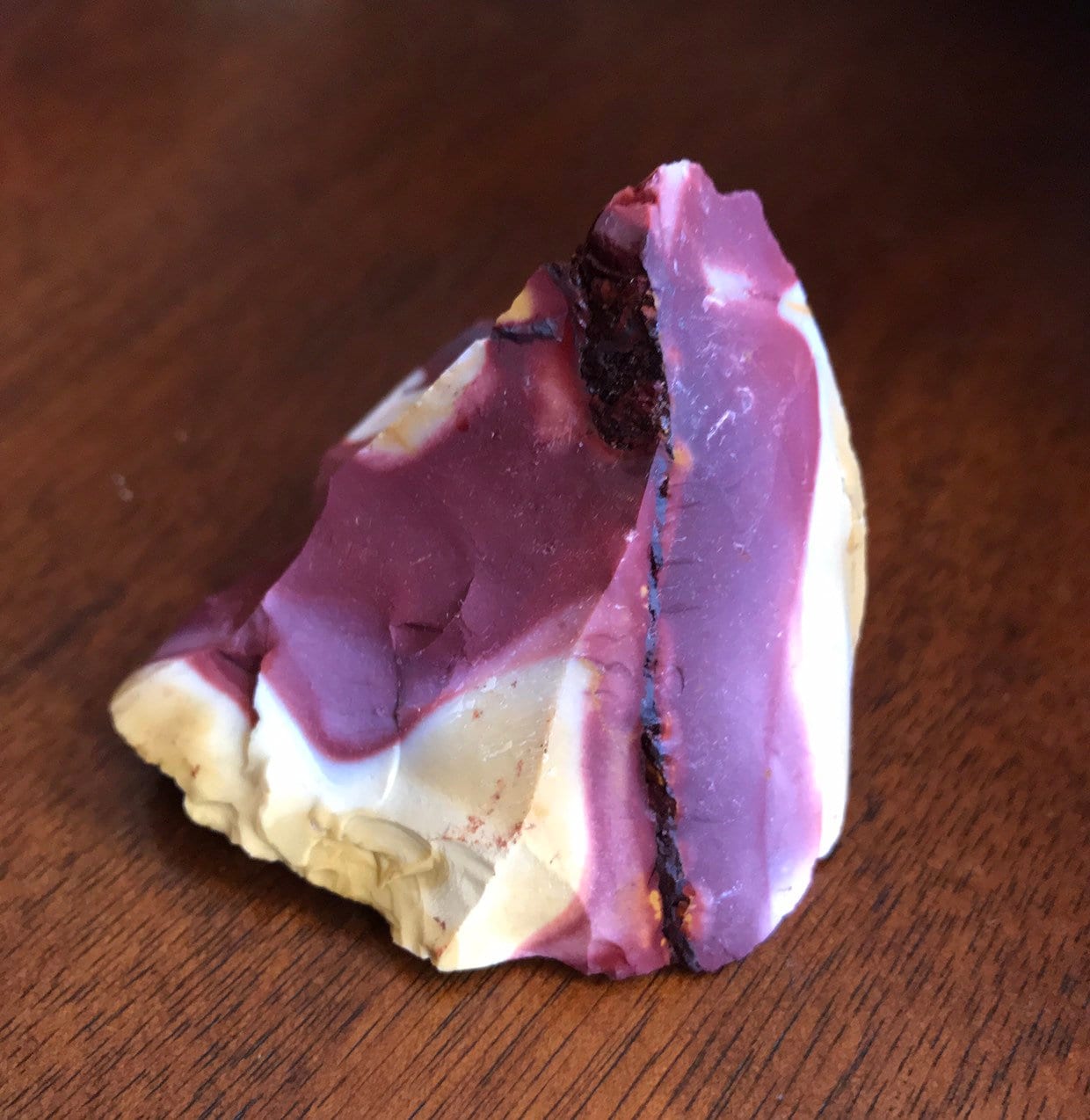 Raw Mookaite Jasper Palm Stone, 147.4 Grams, Australia, CR4884
