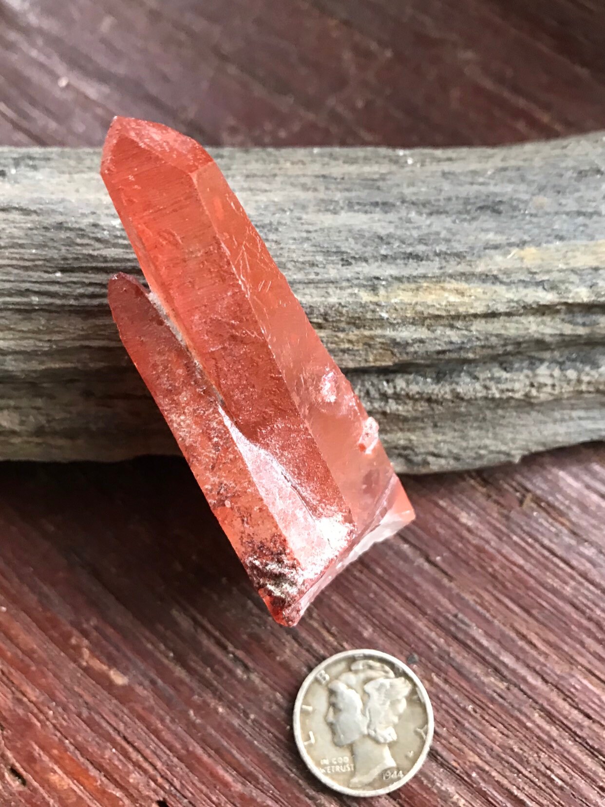 RED DRAGON Quartz, Raw, Bridge, Red Hematite Coated, Morocco, 27.6 ...