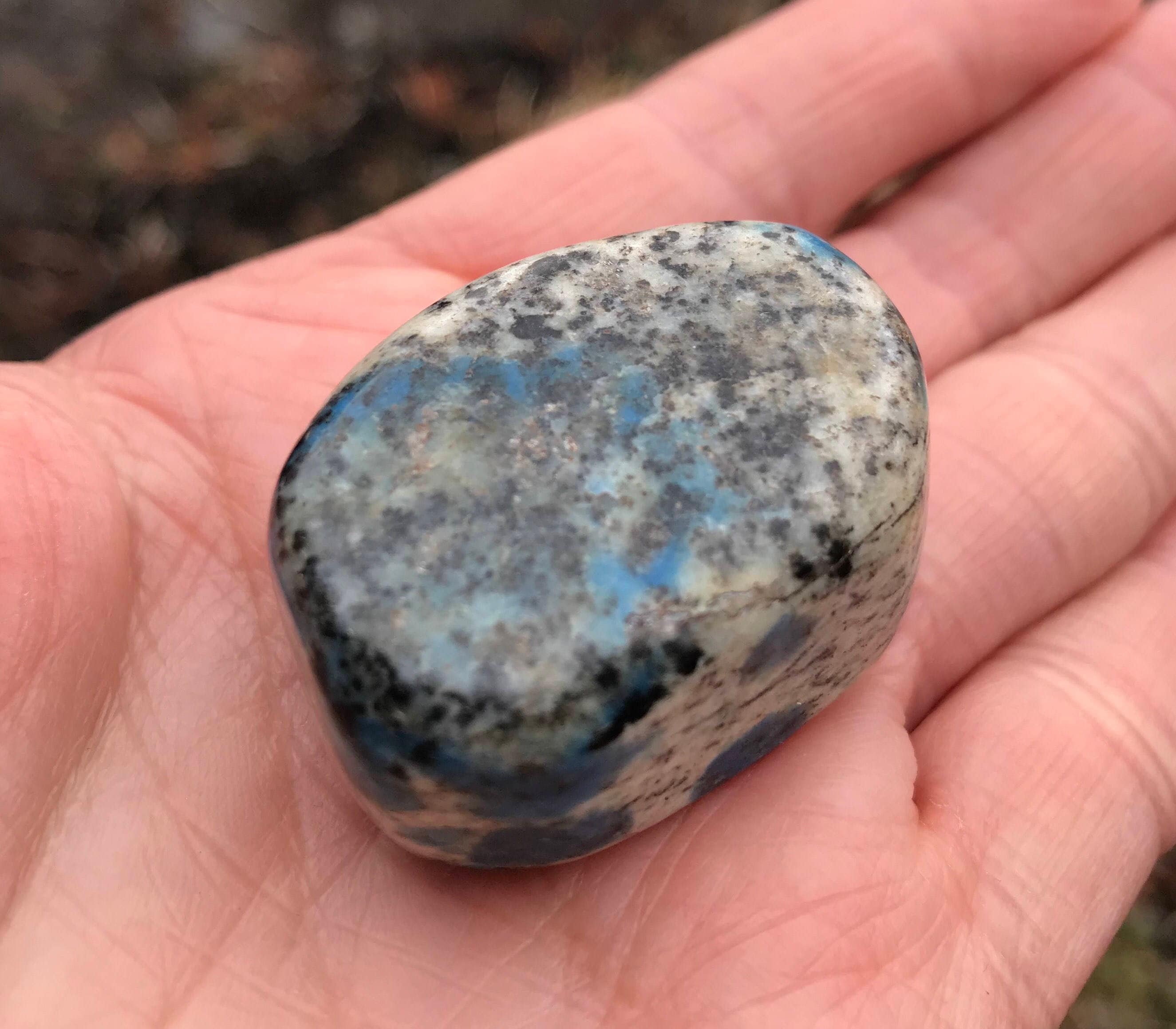 K2 Stone, Azurite in Granite, K2 Mountain, Pakistan, Polished, 40.5 ...