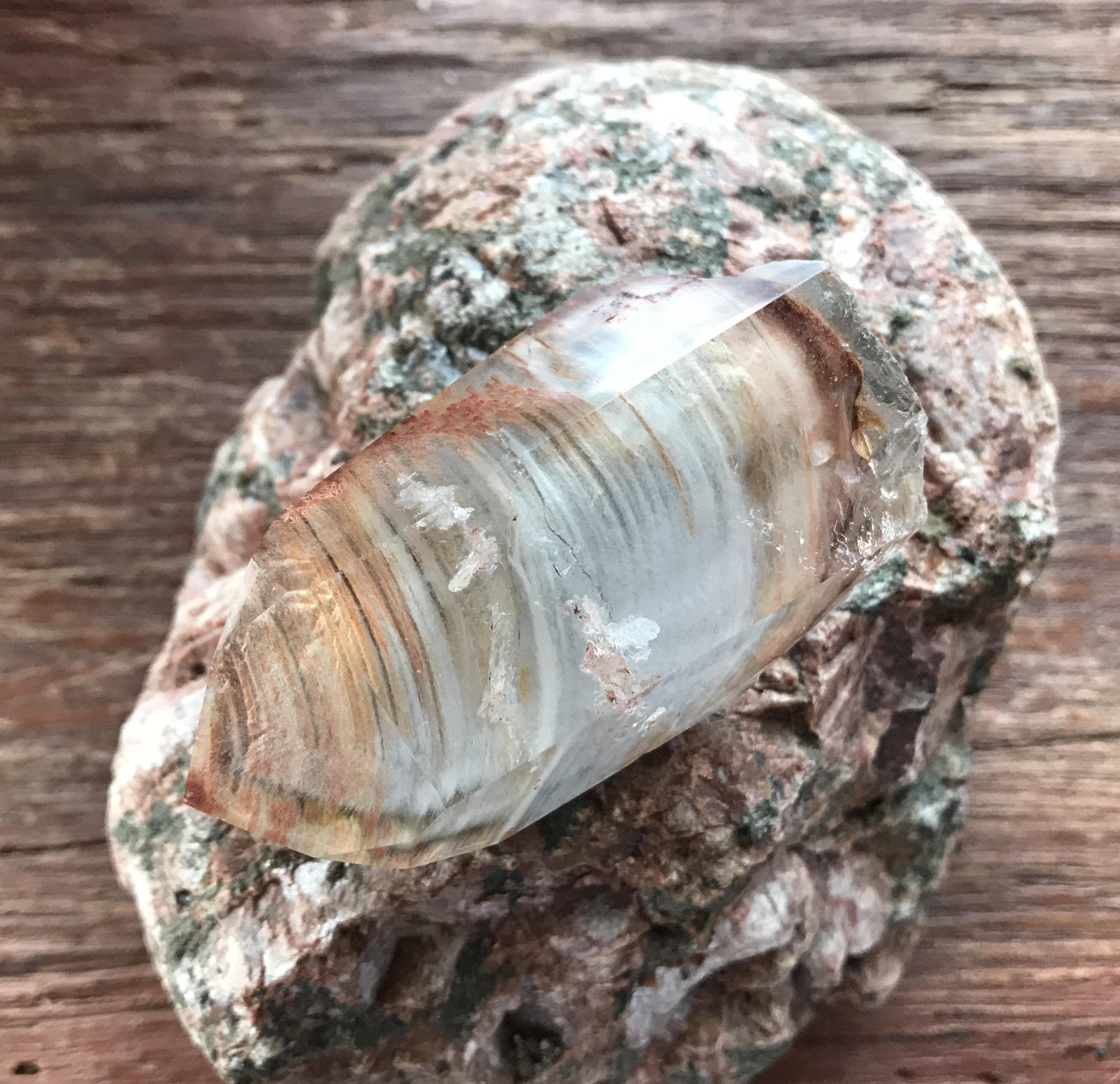 Large Amphibole, Angel Wing Phantom Quartz, Raw, Brazil, 85.5 Grams, CR2709