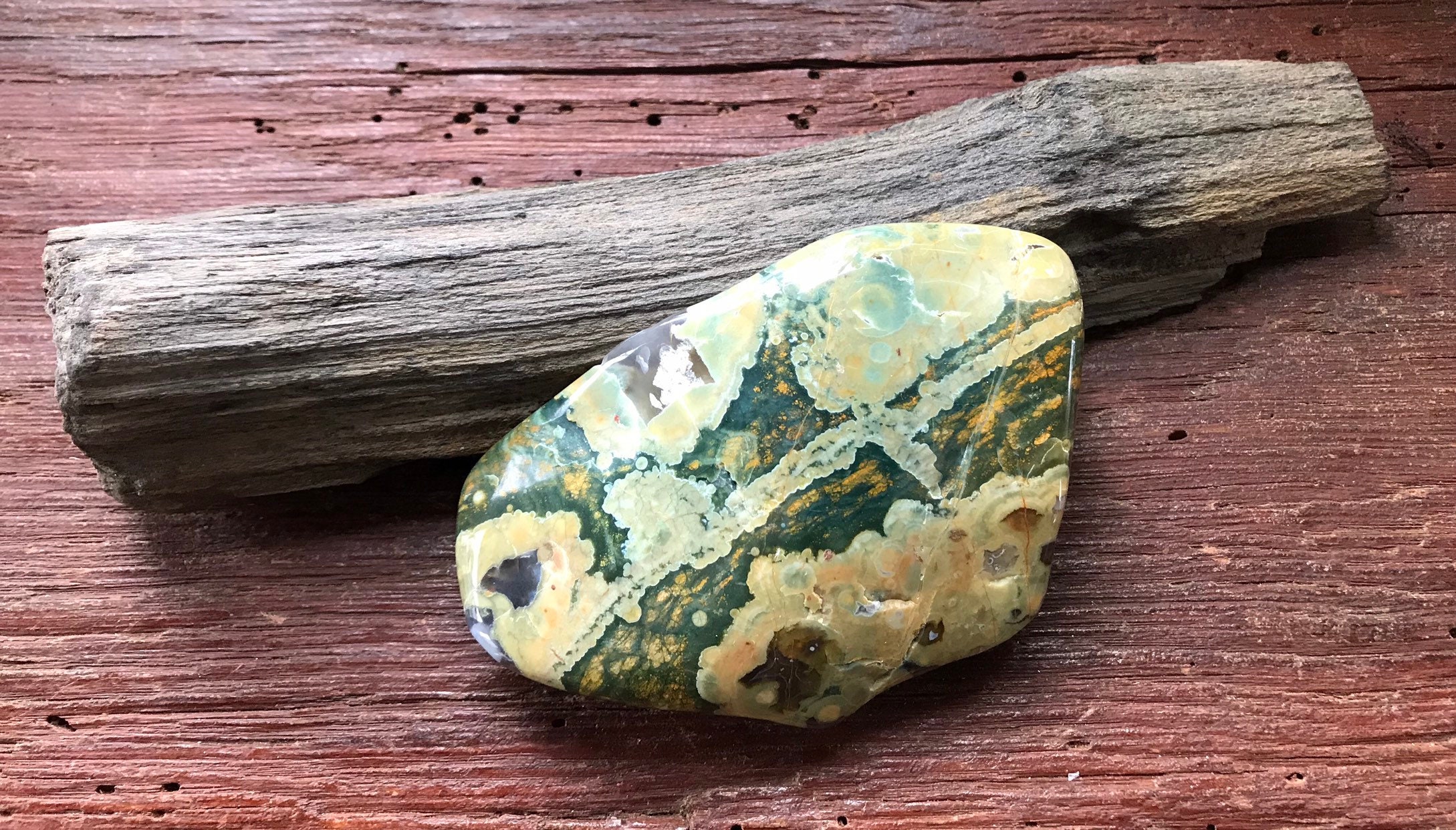 Sold to Kathleen 1/9*1/2 LBS Rainforest Jasper 223.9 Grams, 7.9 Ounces ...