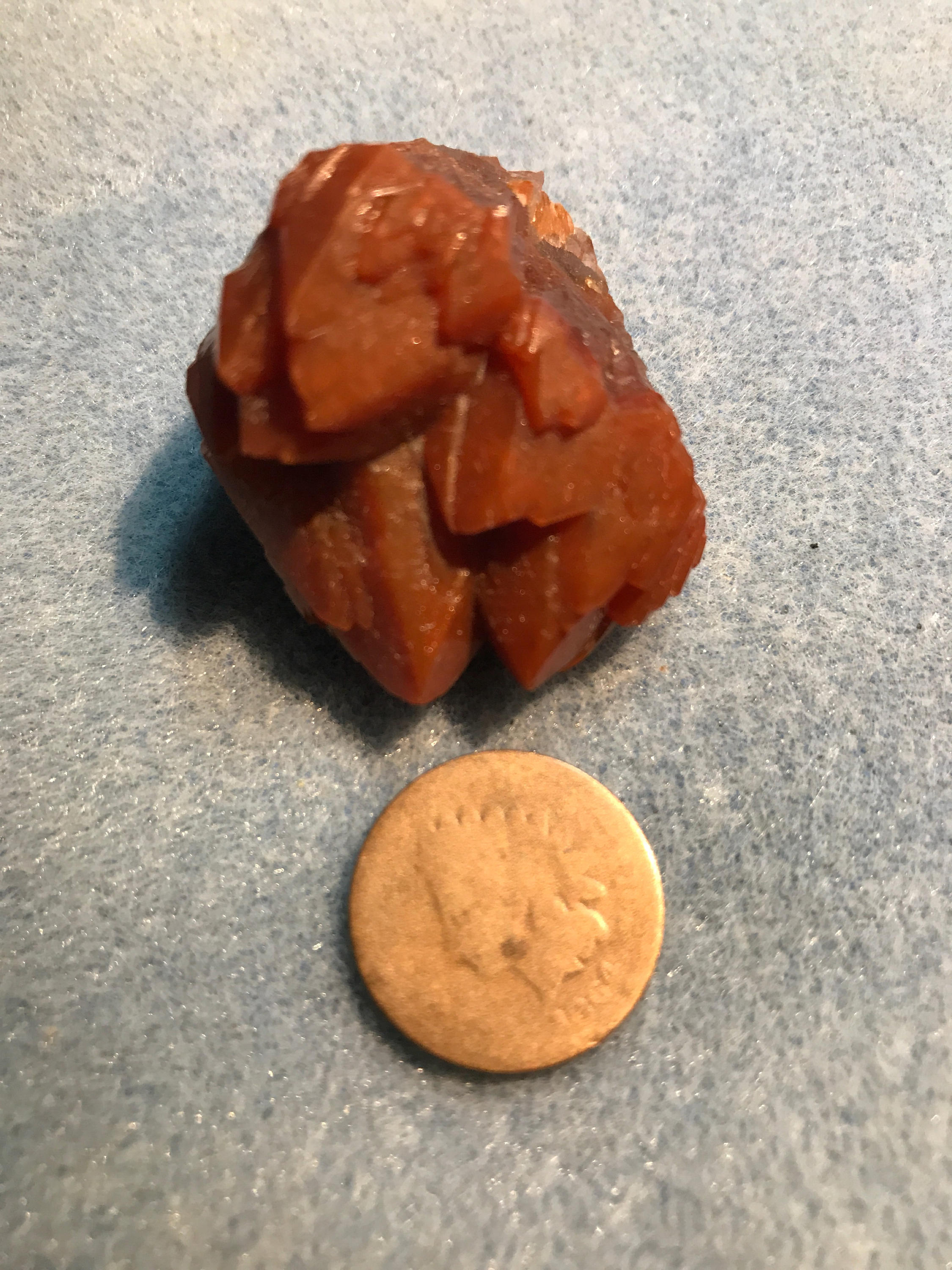 Raw Red Quartz Crystal, Morocco, Mine Fresh, Clean, 32.69 Grams, CR1854