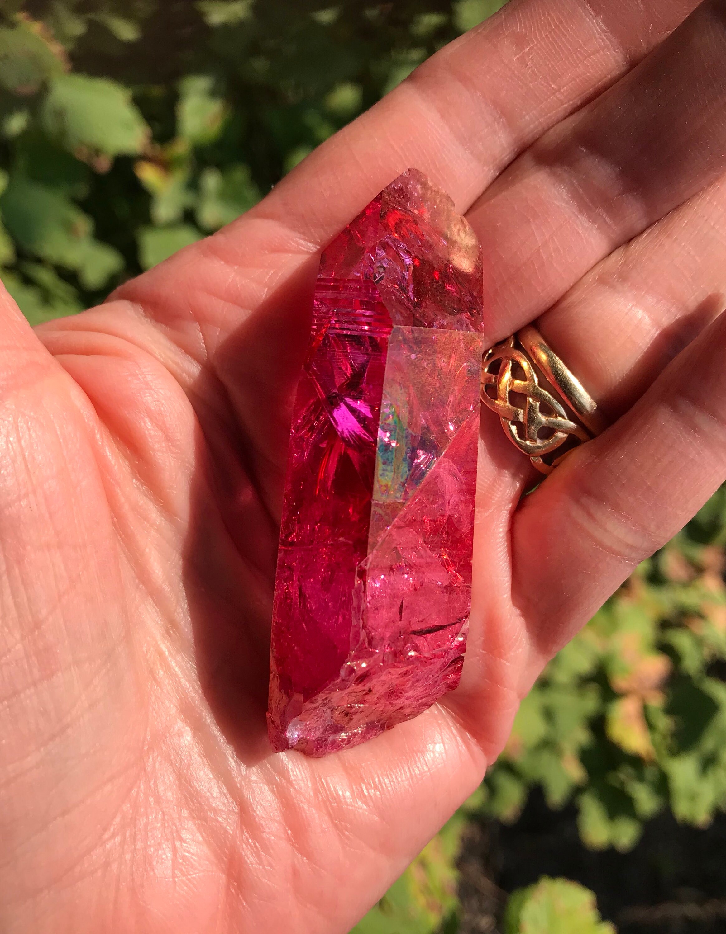 Channeler, Ruby Aura Quartz, 7-3 Raw Crystal, Rainbows, Keeper of the ...