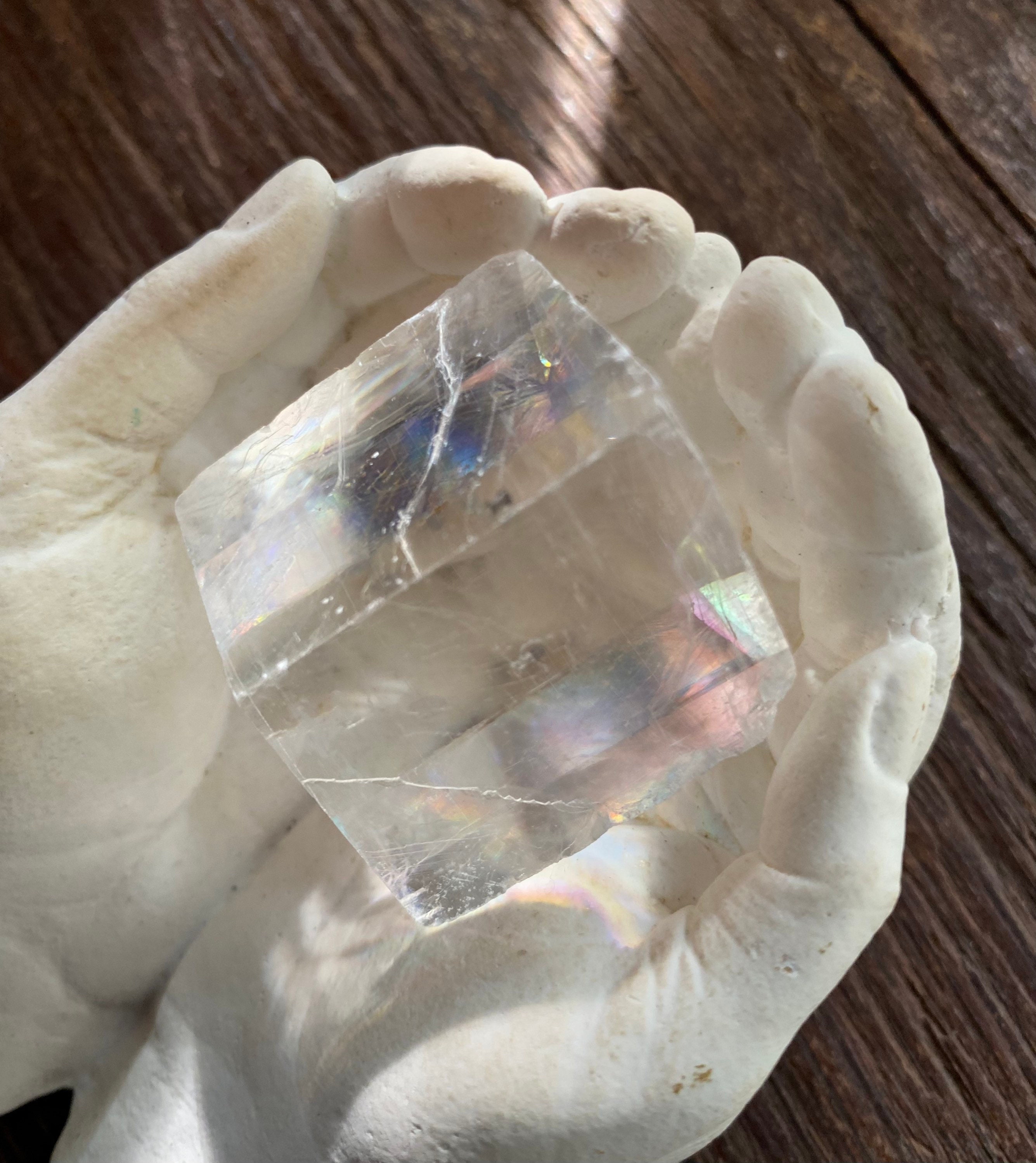 CALCITE, Optical, aka Viking Sunstone, Raw, Silver Veils, Rainbow ...