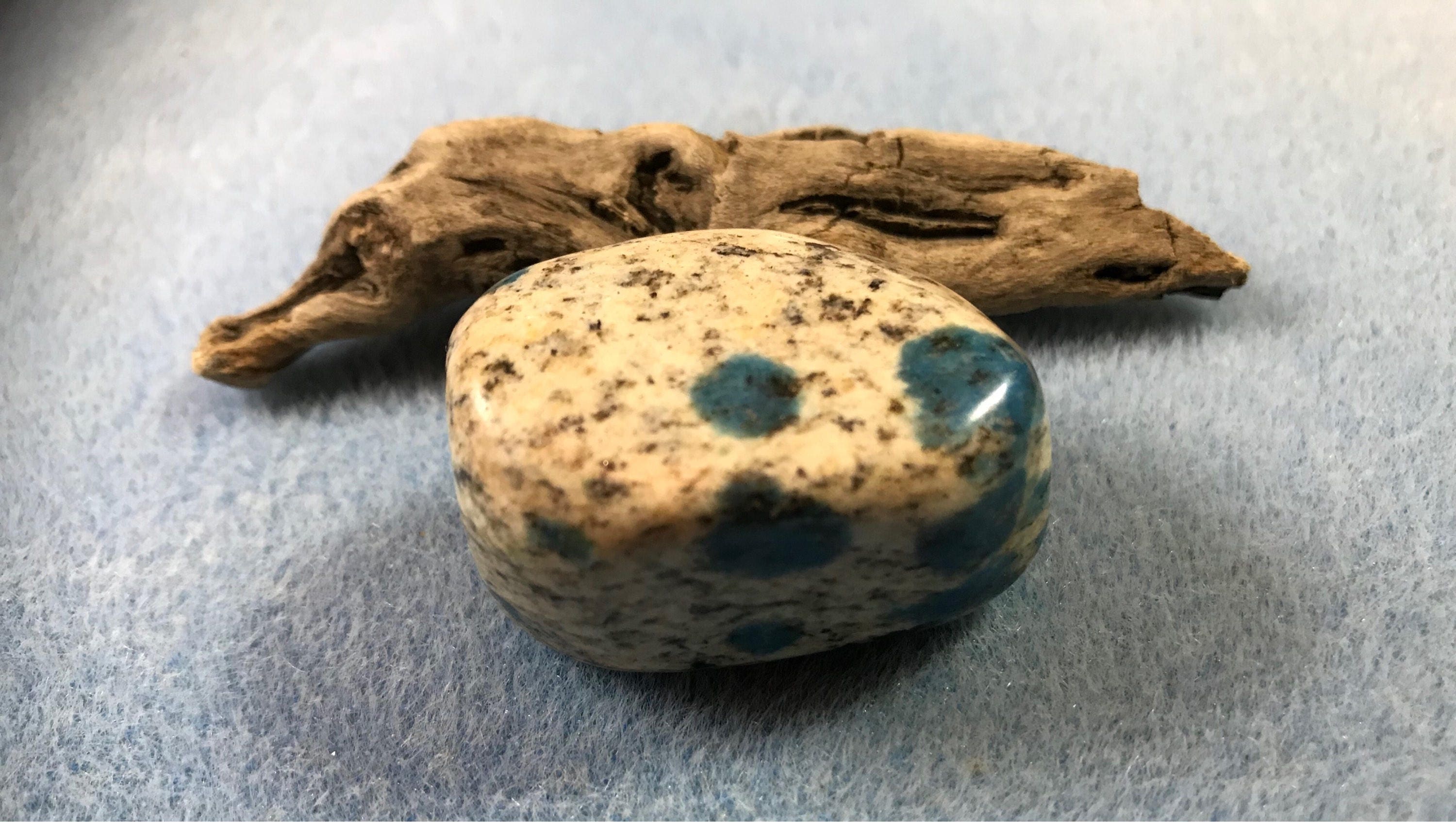 K2 Stone, Azurite in Granite, K2 Mountain, Pakistan, Polished, 40.5 ...