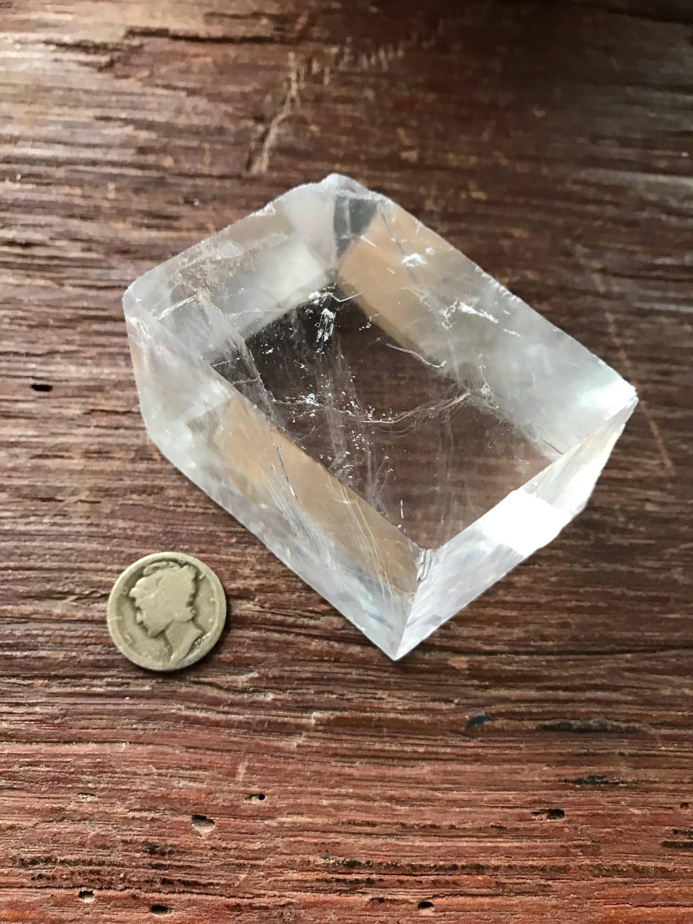 Last One! Optical Calcite Crystal, Viking Sunstone, Raw, Brazil, 147.6 ...