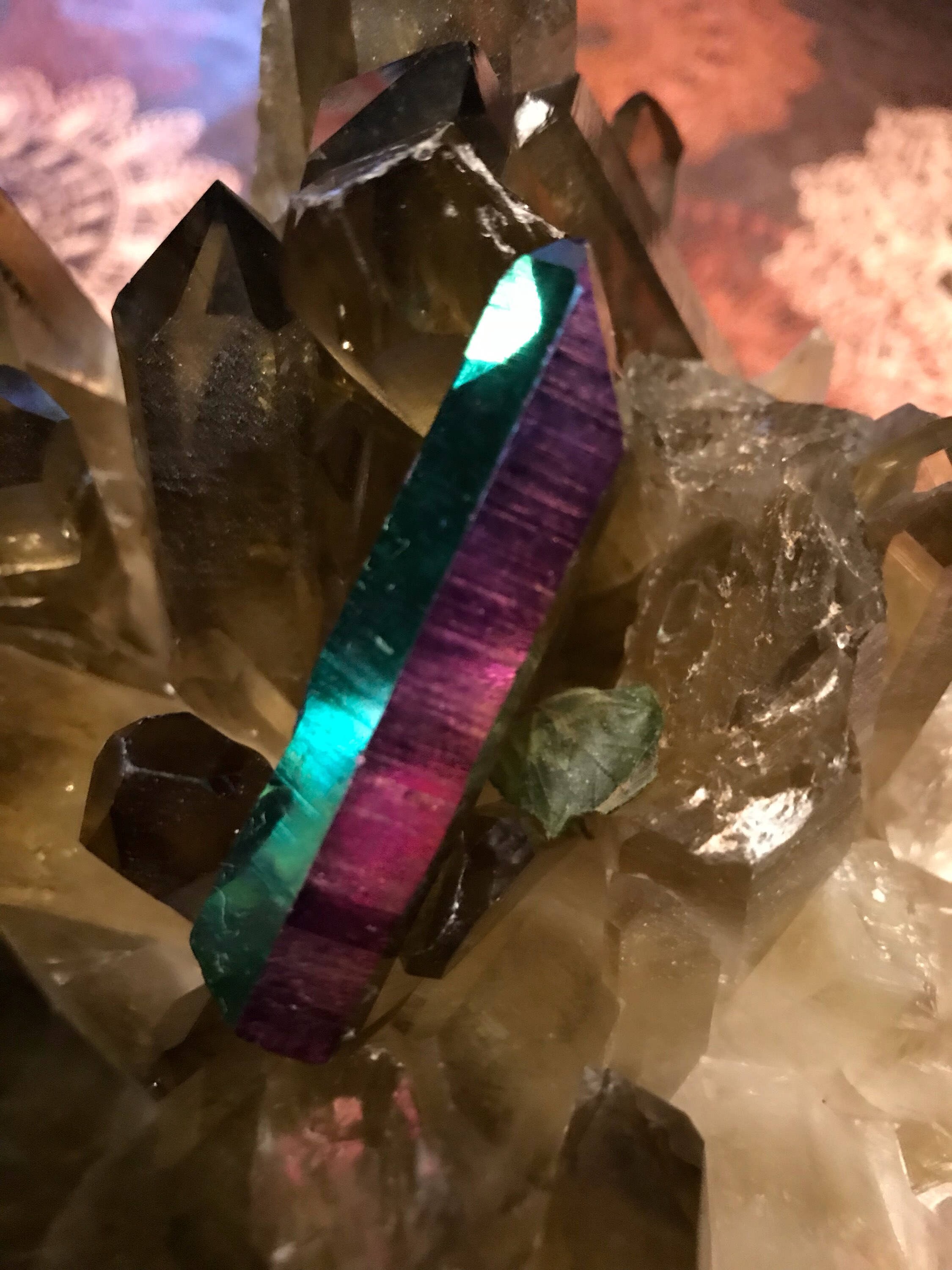 Titanium Aura Quartz Crystal Point, Key, Arkansas, 13.6 Grams, CR2722