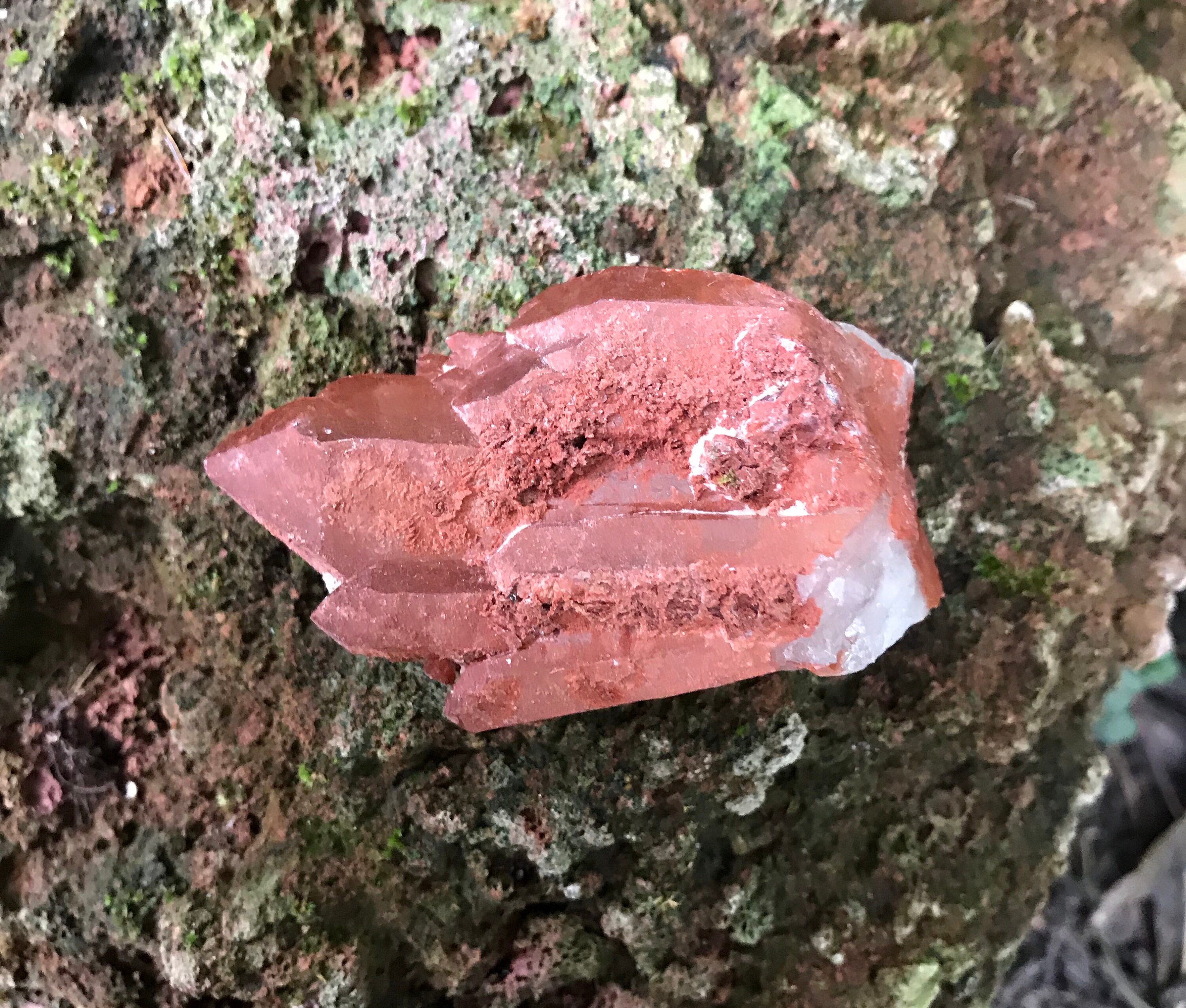 RED DRAGON Quartz Cluster, Raw, Red Hematite Coated, Morocco, 87.0 ...