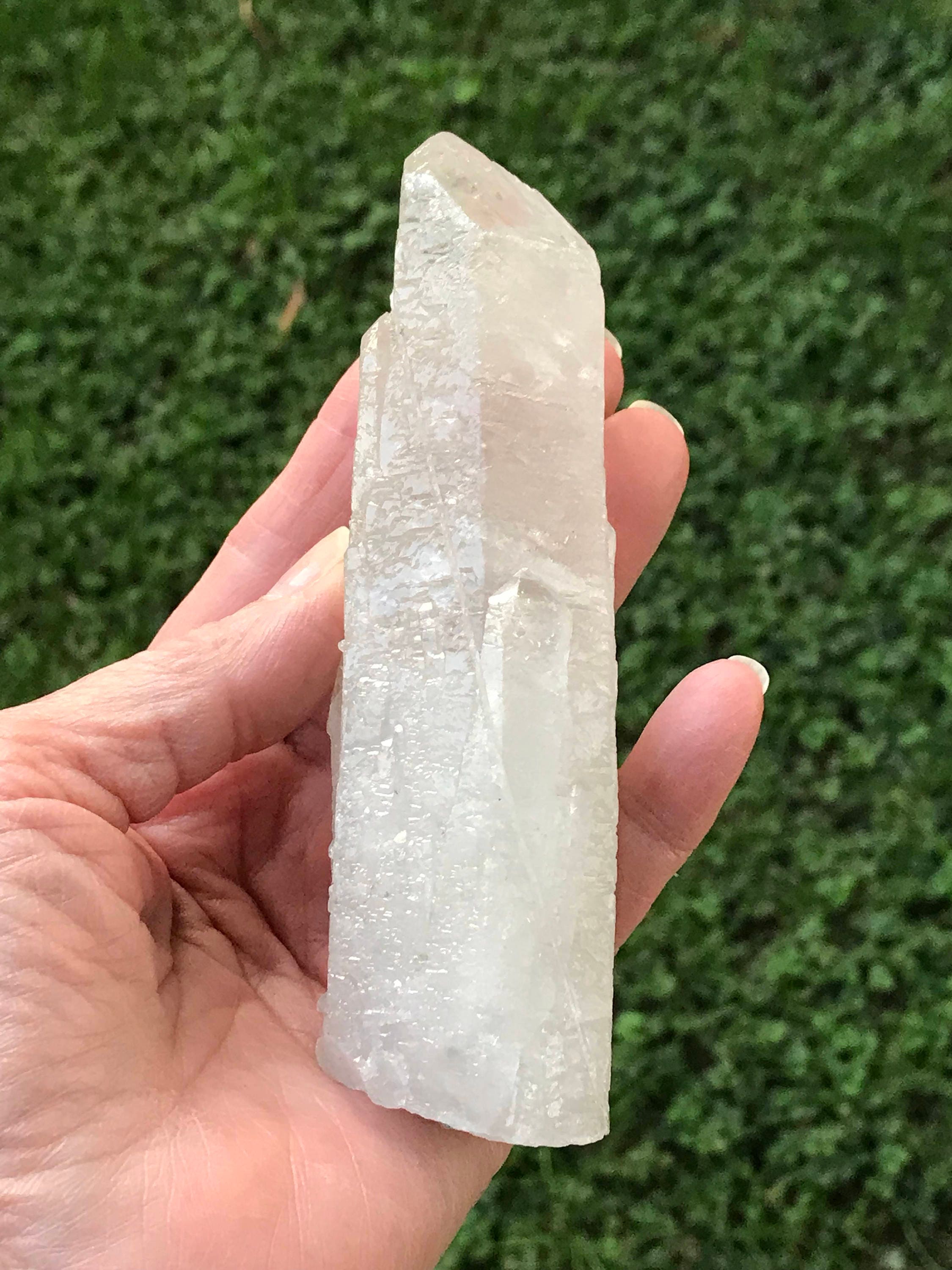 Quartz, Rare, Naturally Formed Carved Triangular Face, Elestiated, 228. ...