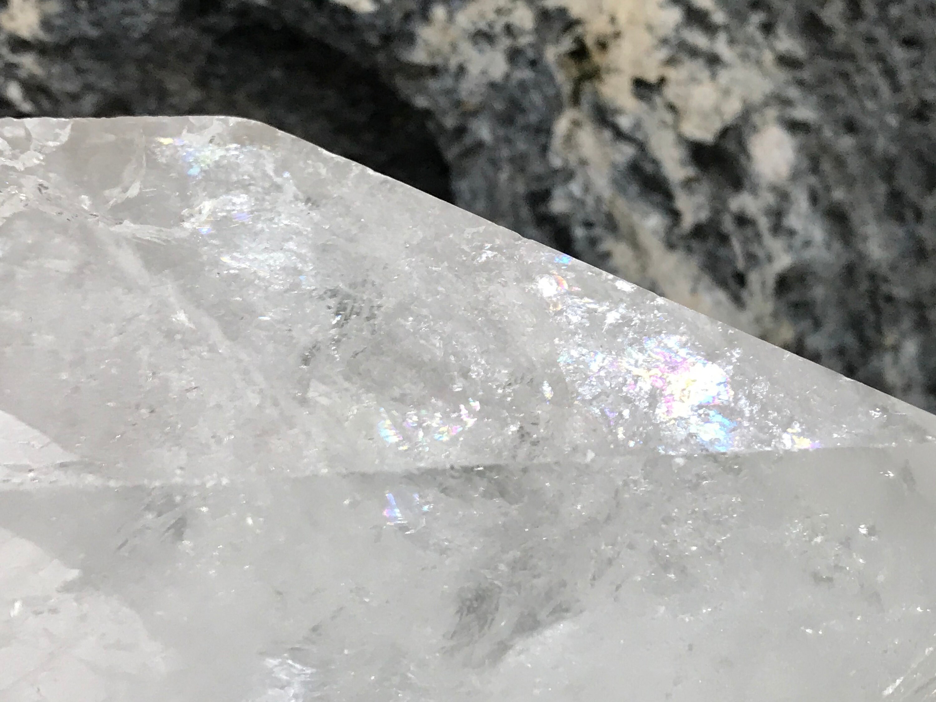 9 LBS Massive Raw DT Himalayan Quartz, Mine Fresh, Rainbow Points ...