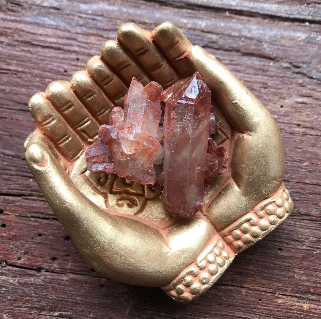 RED DRAGON Quartz Cluster, Raw, Red Hematite Coated, Morocco, 41.5 ...