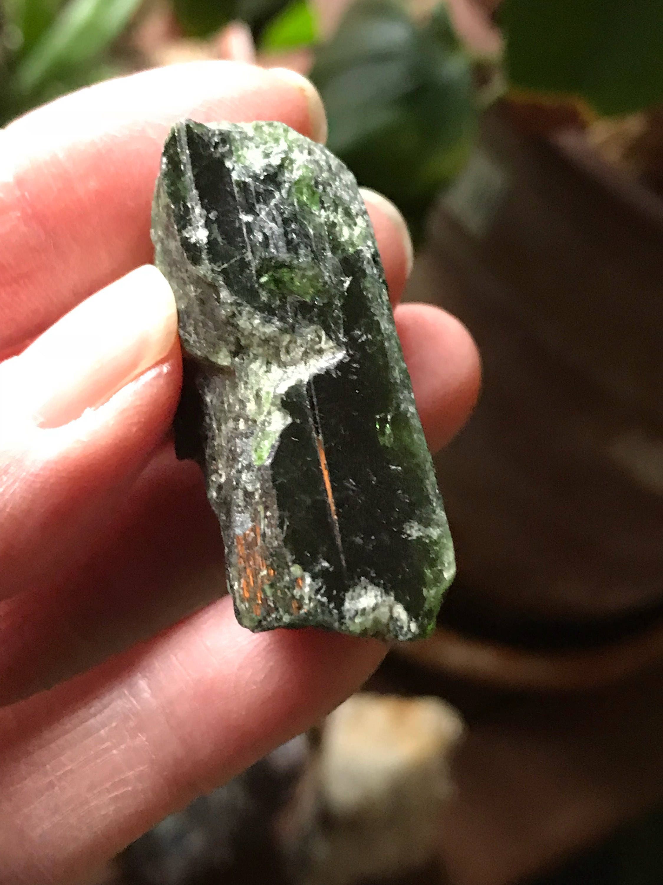 SOLD-Reserved for mommachickadee 7/8* Chrome Diopside, Full Crystal ...