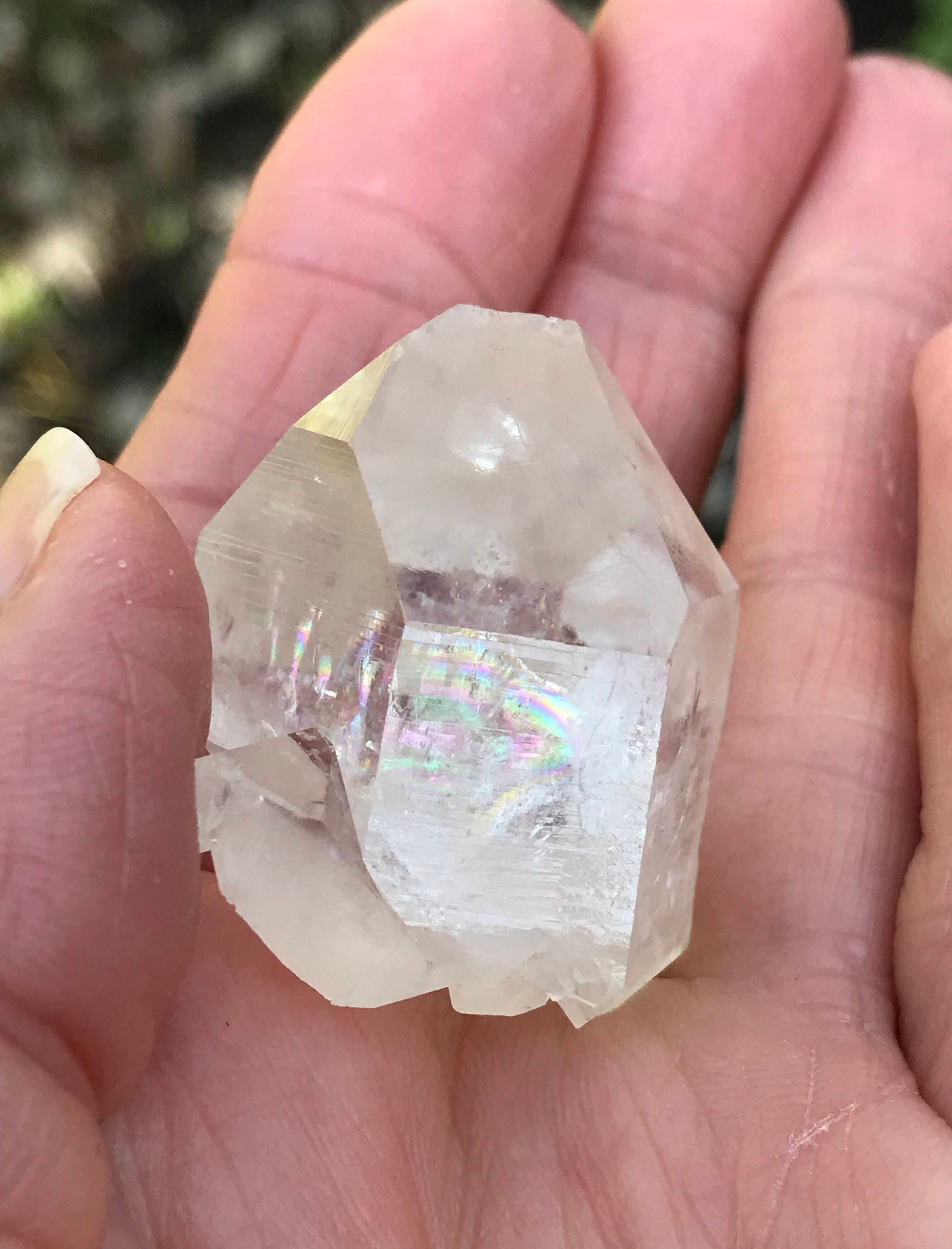Raw Quartz, Rainbow Infractions, Bridge Crystal, Arkansas, Mine Fresh ...