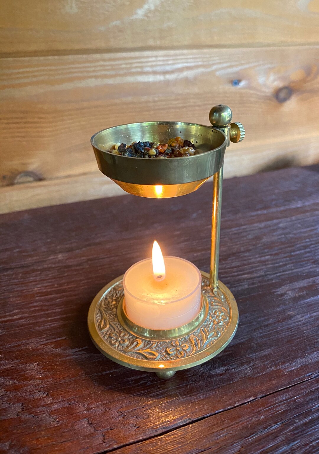 Brass Resin Incense/amber Resin Heater, No Charcoal Needed, Includes ...