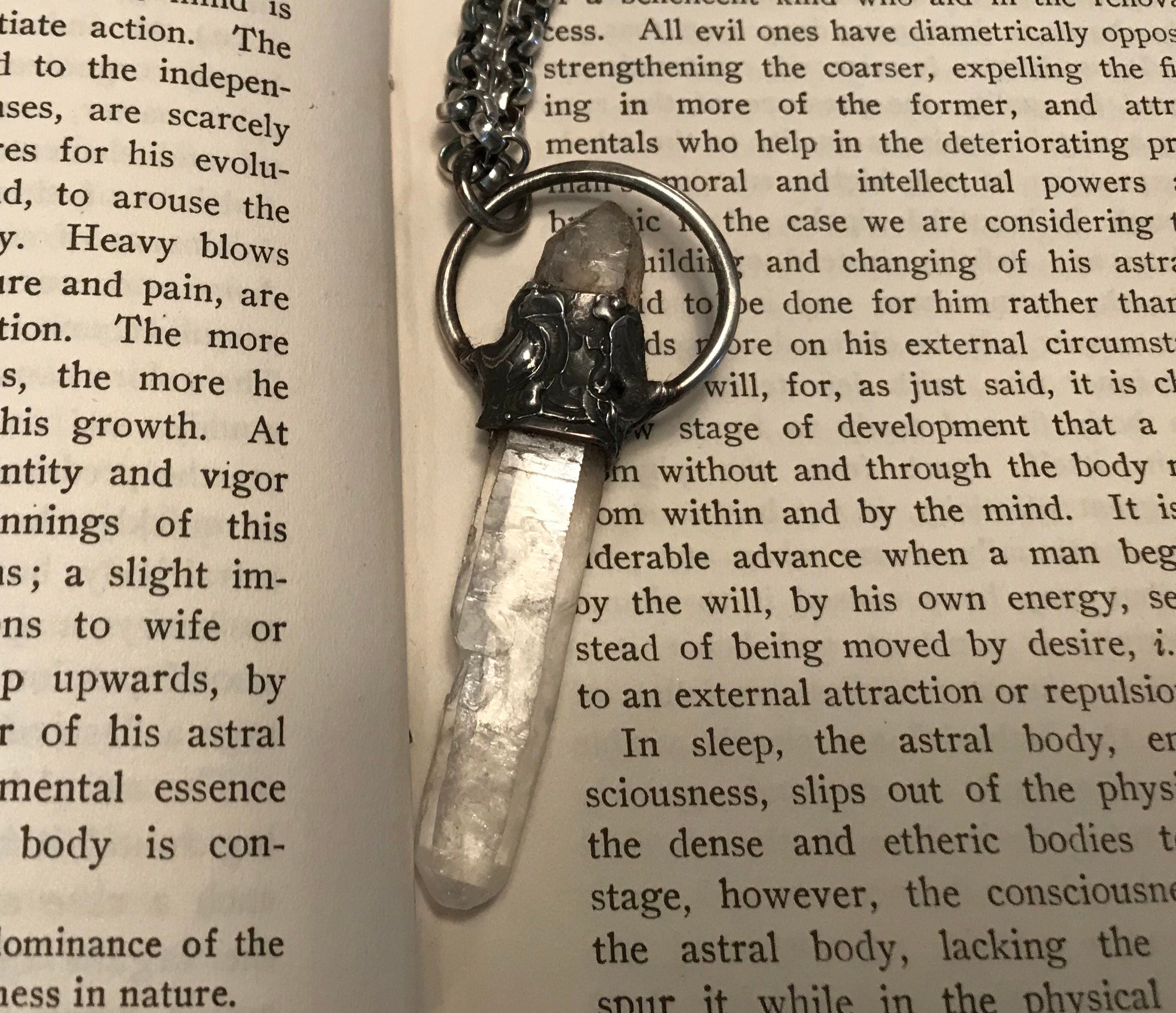 Reserved*****Natural Diamantina Key Quartz Pendant, Long, Raw, Brazil ...