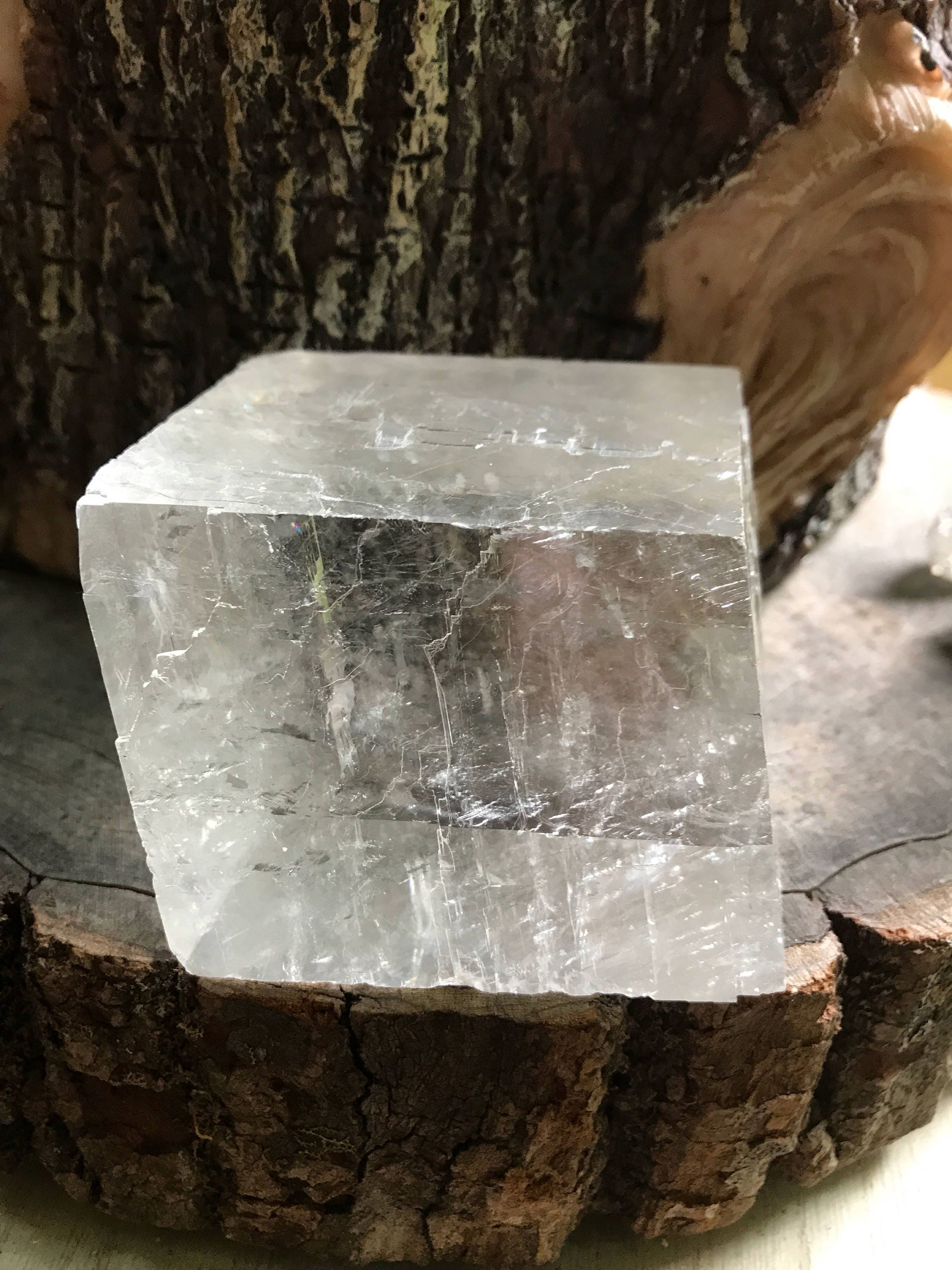 X-Large Optical Calcite Crystal, Rainbows, Viking Sunstone, Raw, Brazil ...