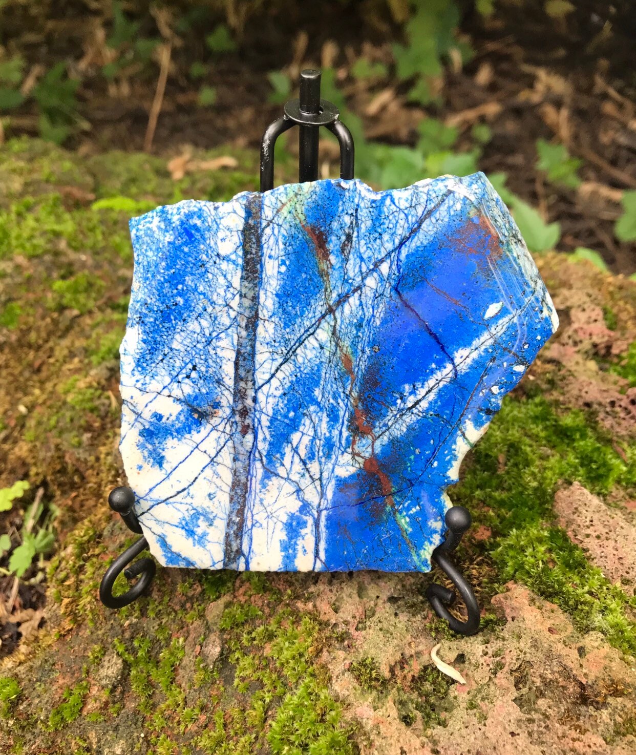 Azurite Slab, With Cuprite & Limonite, Polished Face, Arizona, 84.5 ...