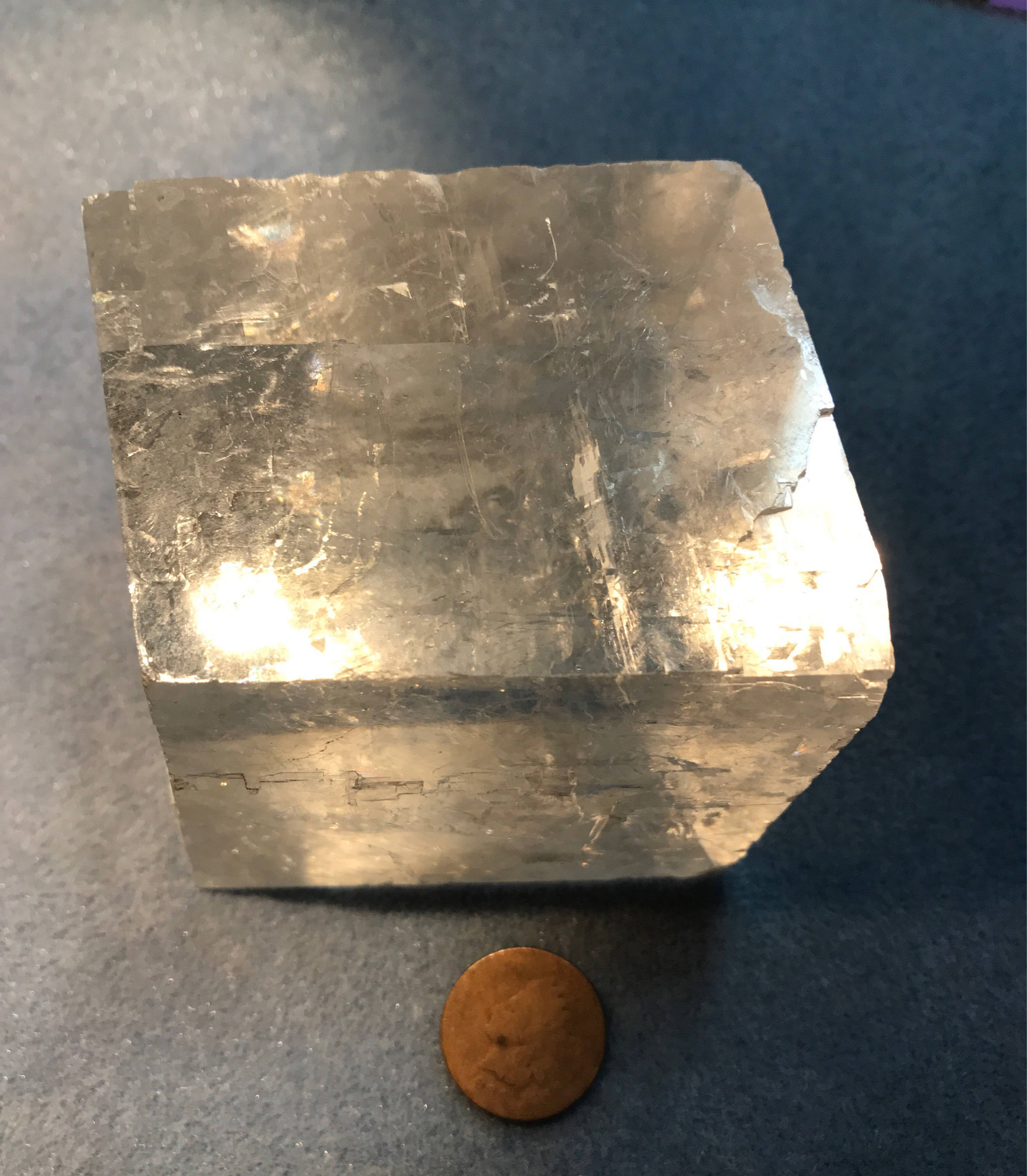 X-Large Optical Calcite Crystal, Rainbows, Viking Sunstone, Raw, Brazil ...