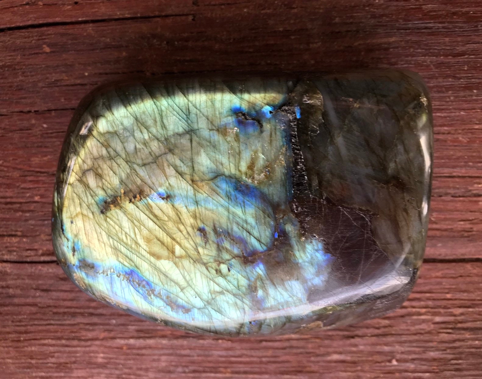 2.35 LBS Labradorite Large Standing Stone, Polished, Flashy, 1065 Grams ...