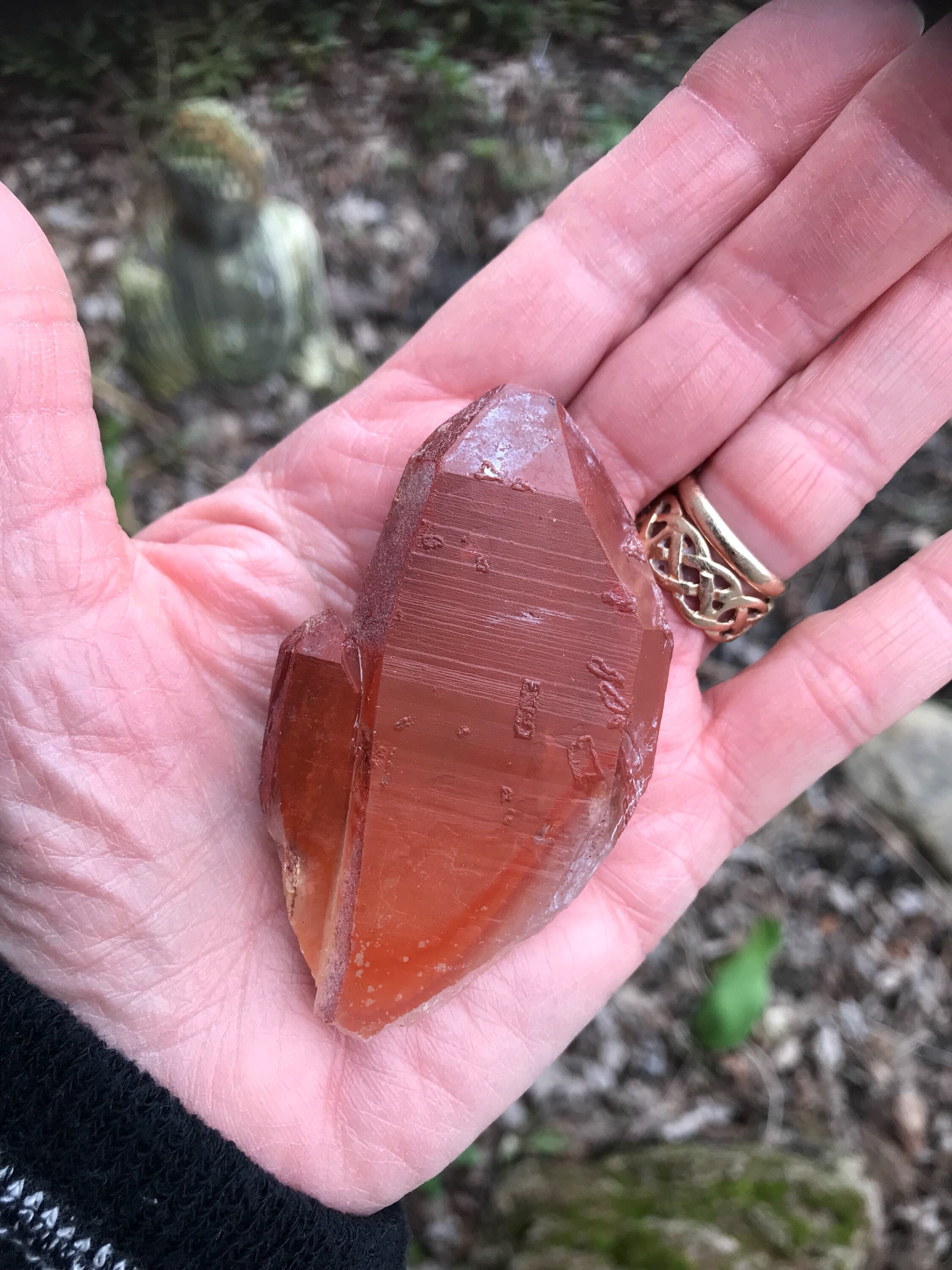RED DRAGON Quartz, Twinning, Raw, Red Hematite Coated, Morocco, 83.2 ...