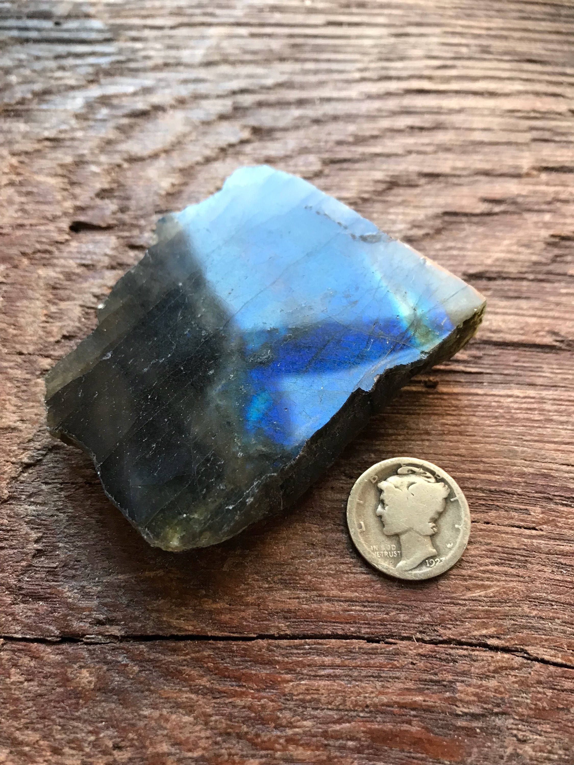 Labradorite Slab, Polished One Side, 57.5 Grams, CR2563