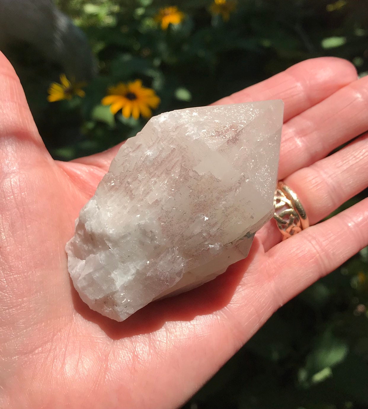 1/3 LBS Candle Quartz, Raw Elestial, Bridge, Pink Hematite Included ...