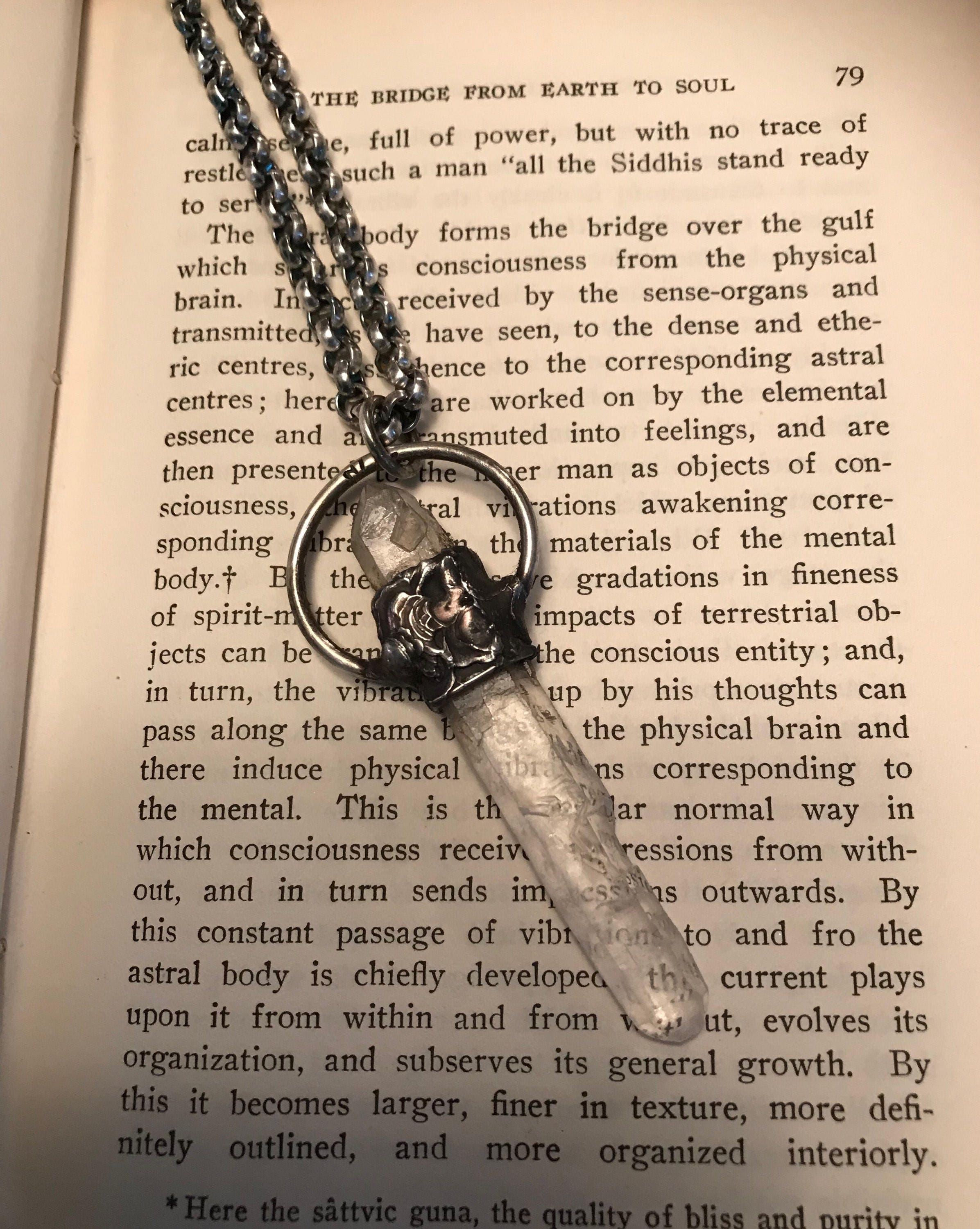 Reserved*****Natural Diamantina Key Quartz Pendant, Long, Raw, Brazil ...