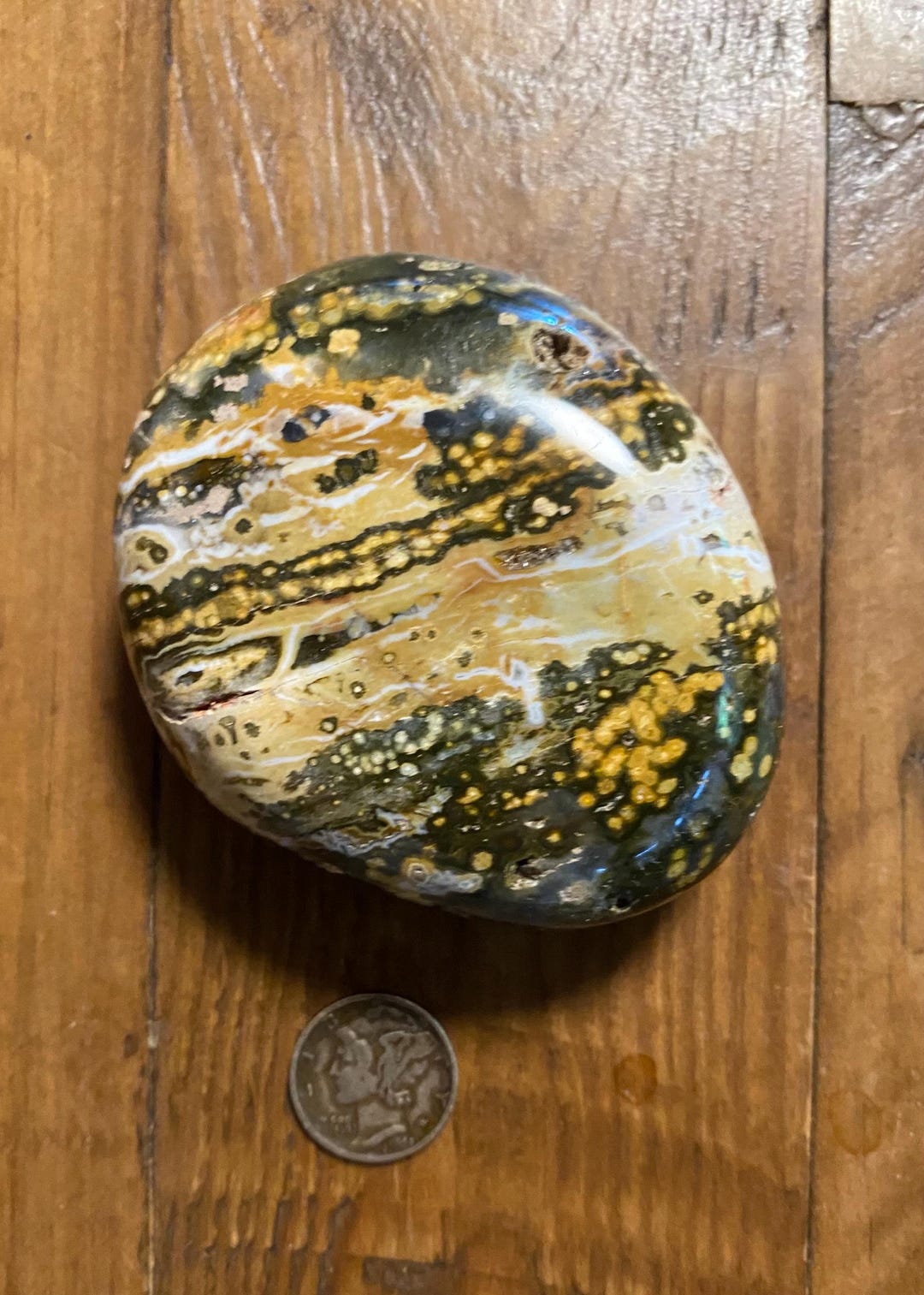 Druzy Ocean Jasper, 1/3 LB Large Palm Stone, Polished, Madagascar, 159. ...