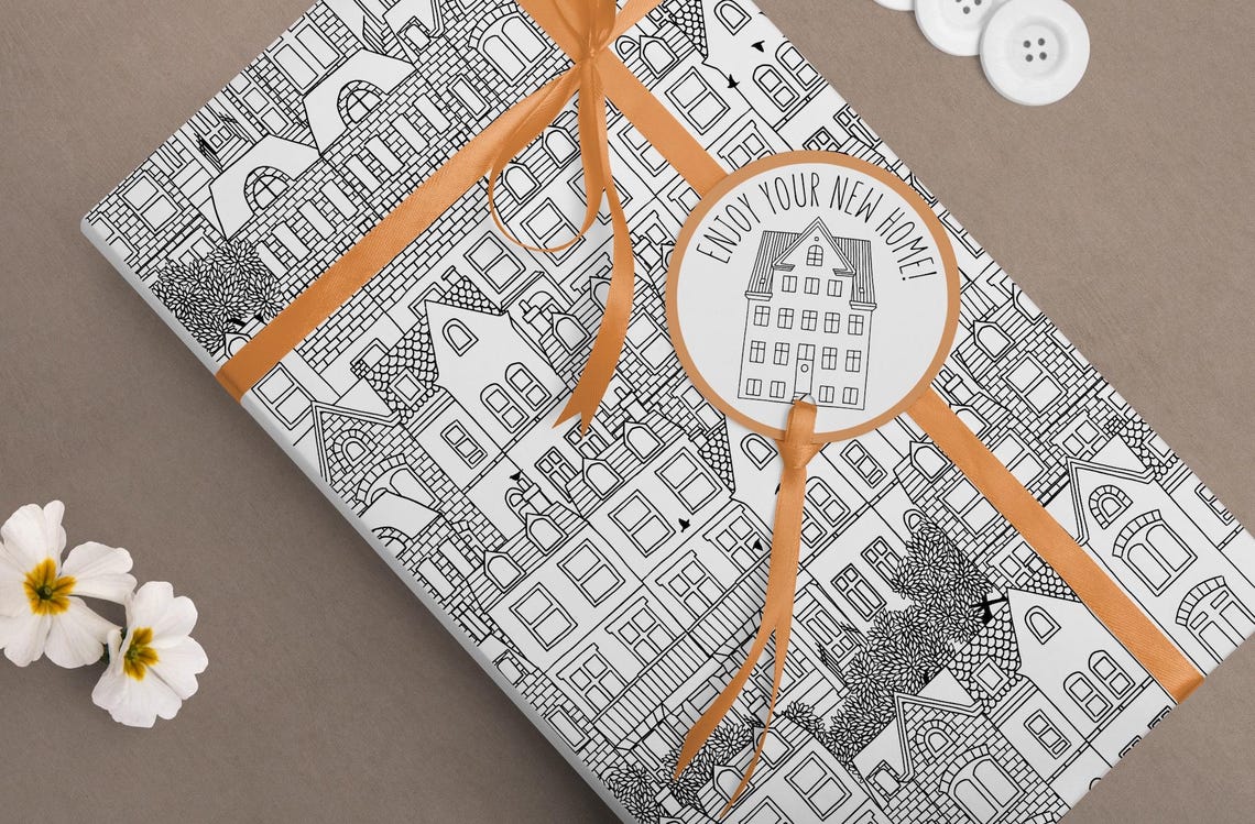 European Houses SVG and PNG: Hand-drawn Clipart + 6 Seamless Patterns ...