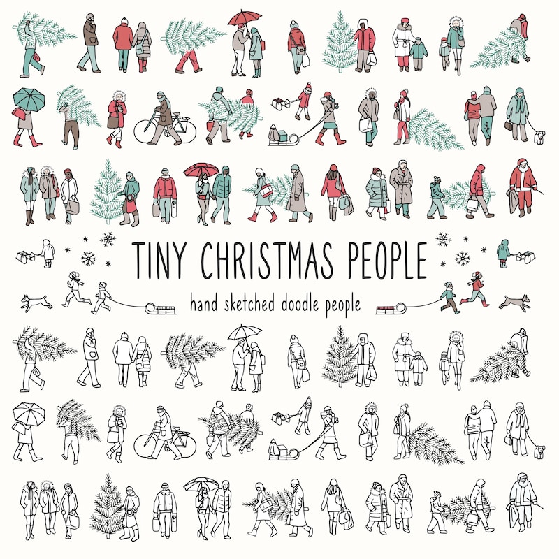 Miniature People for Christmas Village - Etsy