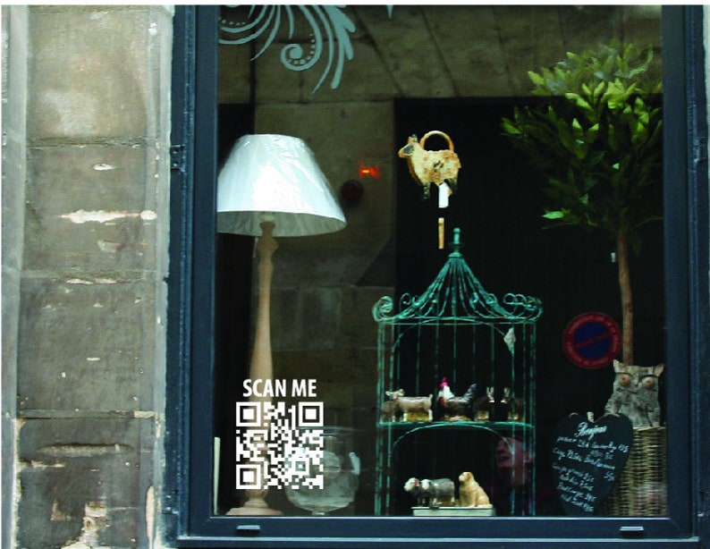 Custom QR Code Vinyl Decal Personalized QR Code Custom Vinyl - Etsy