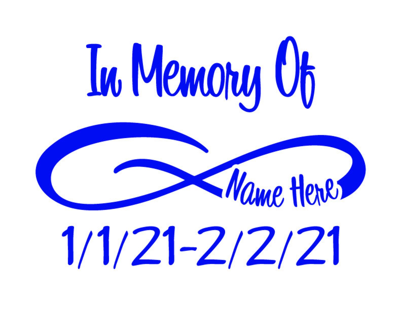 In Memory Car Decal Memorial Car Decal in Loving Memory Car | Etsy