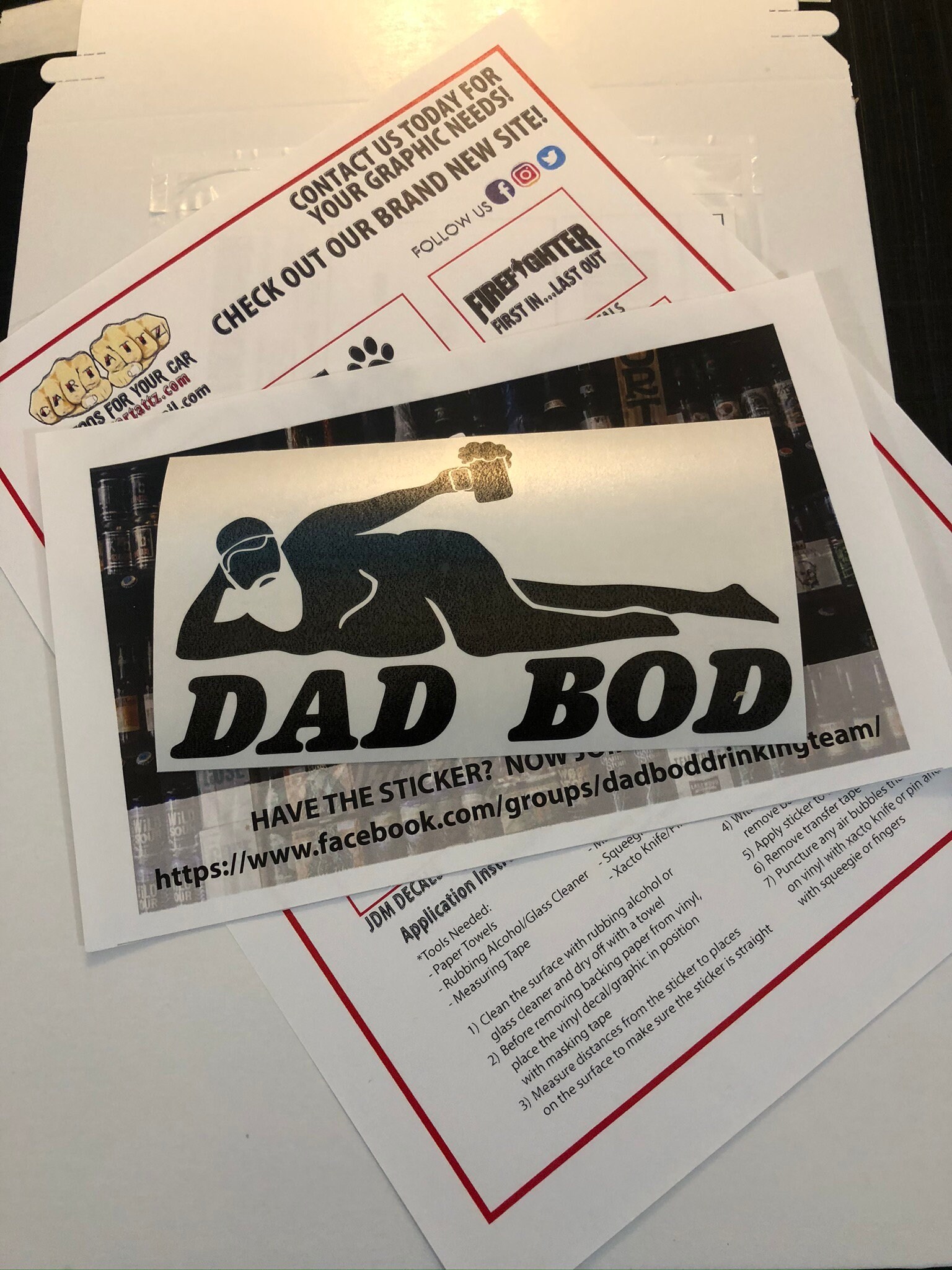 Dad Bod Sticker Silhouette Decal Design Funny Car Decals - Etsy Canada