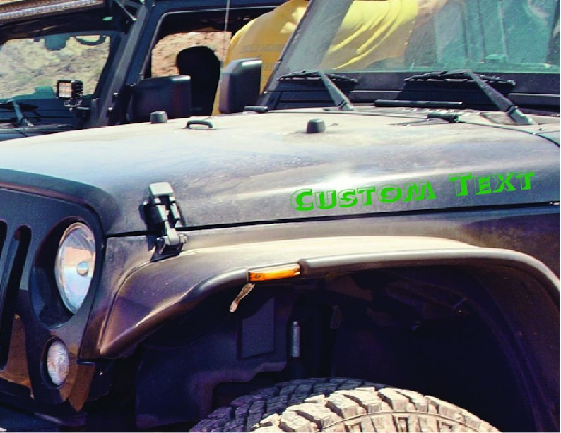 Custom Hood Vinyl Decals Personalized Hood Name Custom Text - Etsy