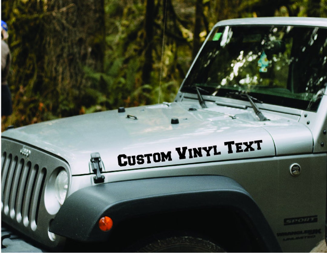 Vinyl Hood Custom Name Decals, Custom Hood Vinyl Decal Accessories ...