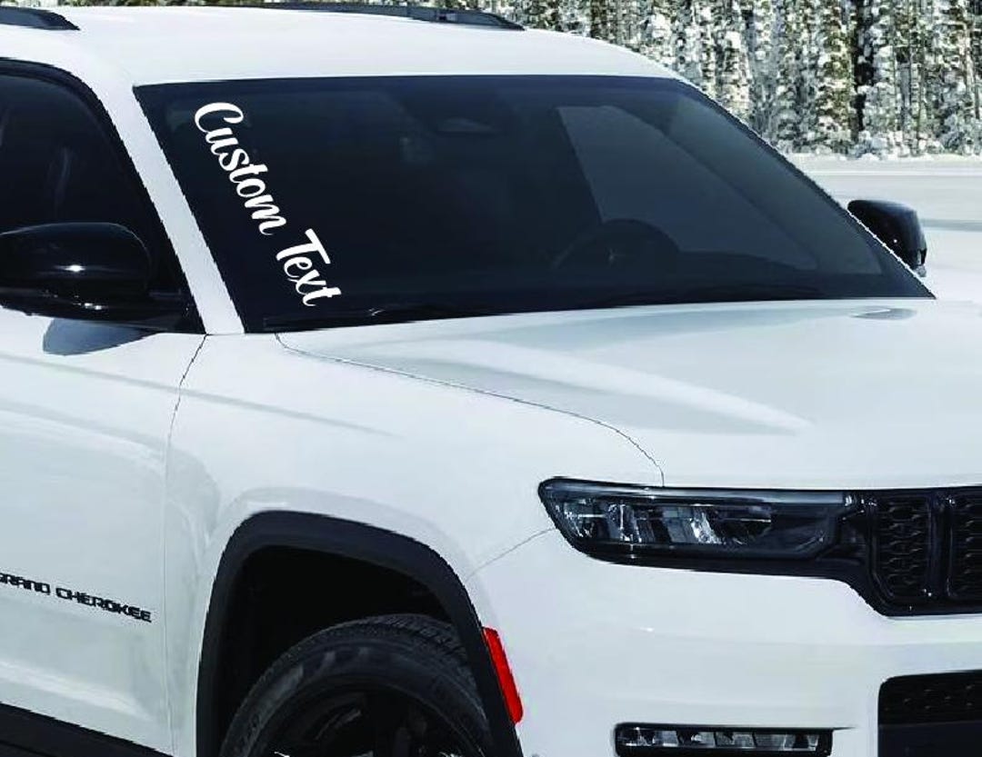 Custom Windshield Decal, Personalized Vinyl Lettering Stickers ...