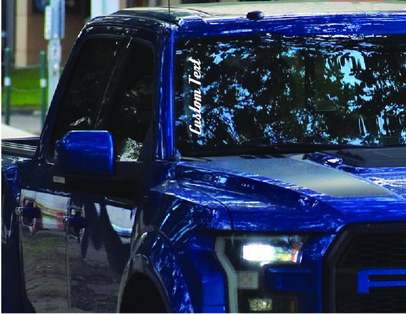 Windshield Banner Eyebrow Sunstrip Custom Vinyl Decal, Personalized ...