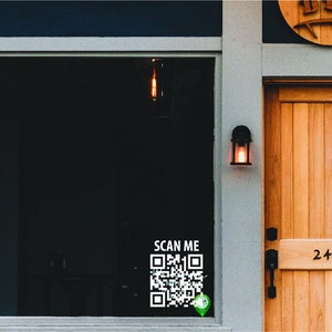 Custom QR Code Vinyl Decal, Personalized QR Code Custom Vinyl ...