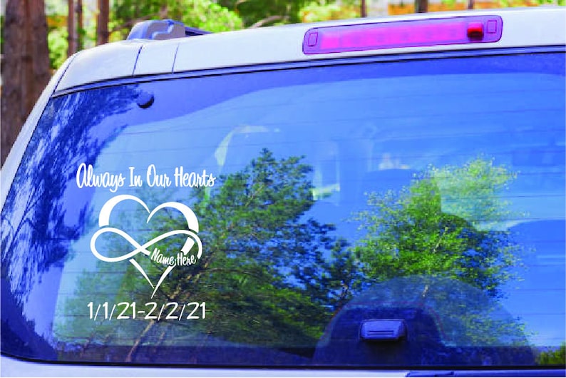 In Memory Custom Car Memorial Vinyl Decal Sitcker Memorial - Etsy