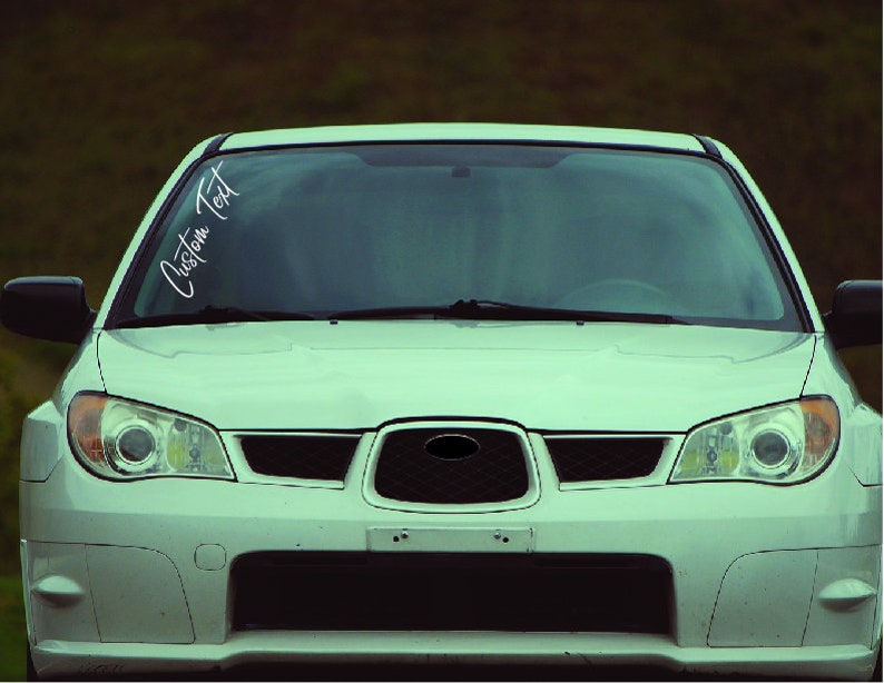 Windshield Banner Eyebrow Sunstrip Custom Vinyl Decal, Personalized ...